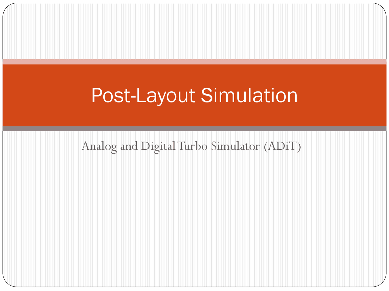 Analog and Digital Turbo Simulator - Lecture Slides | ELEC 5250 - Docsity