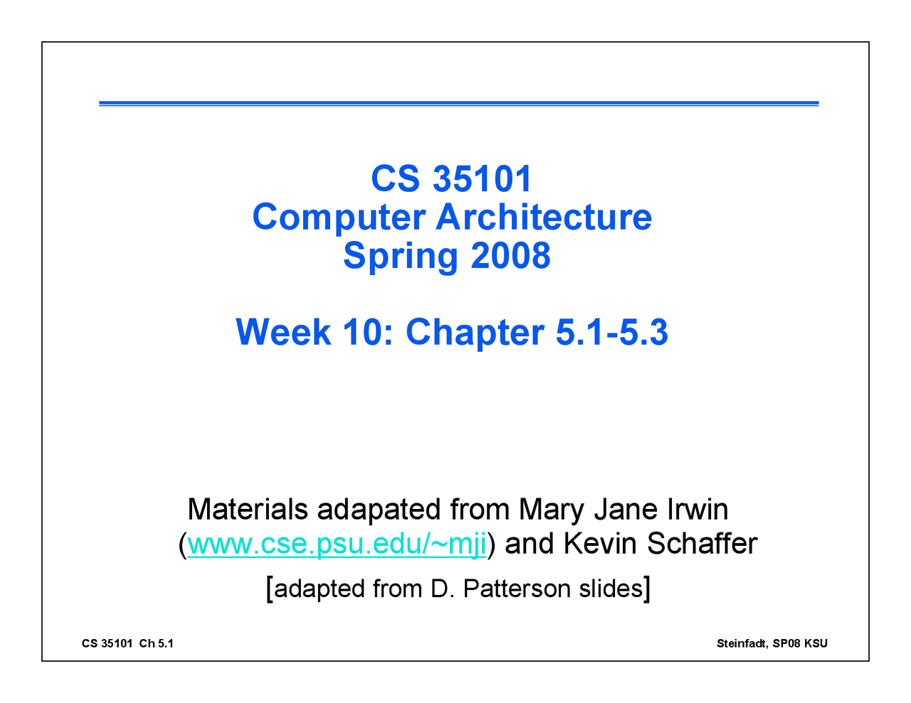 An Introduction to Computer Architecture - Homework 3 | CS 35101 ...