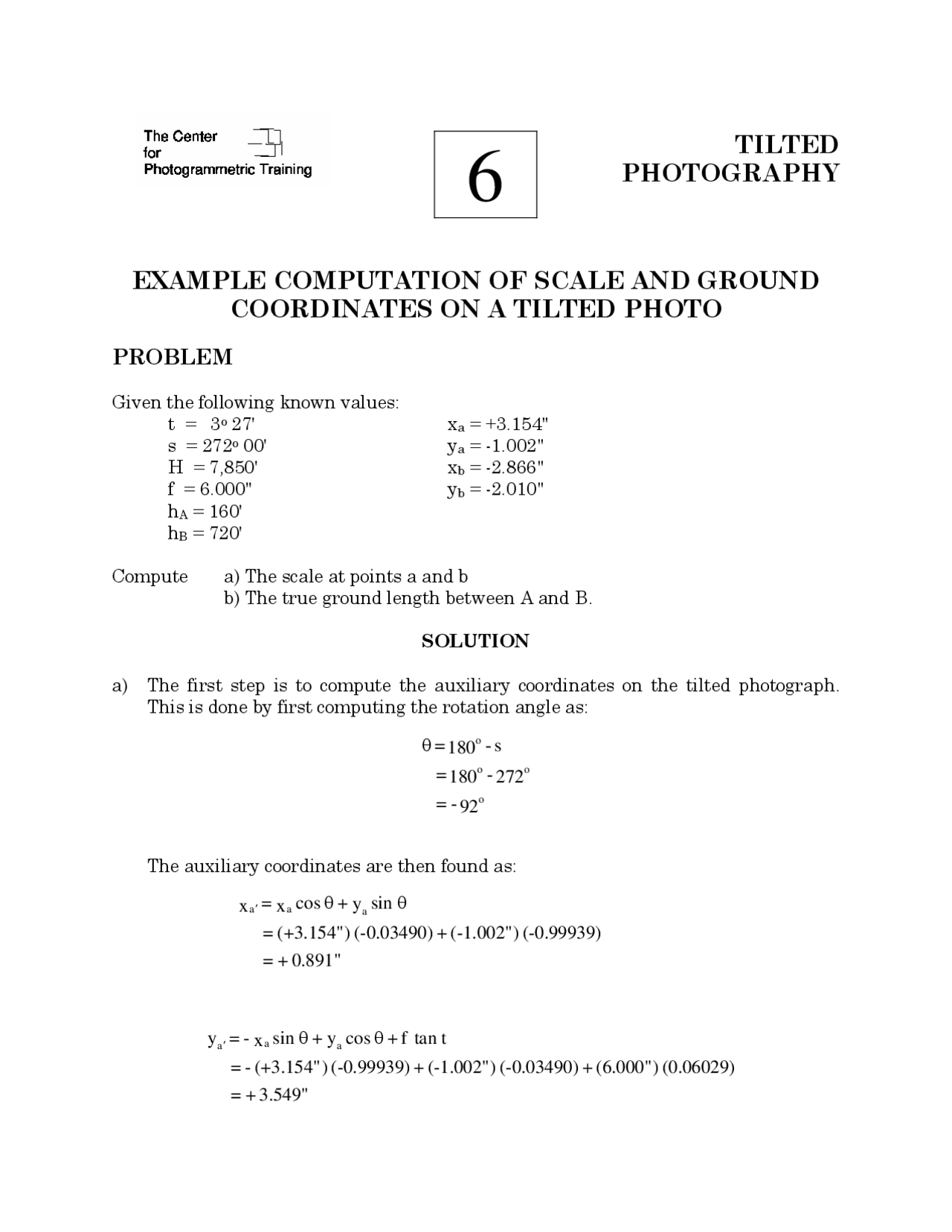 Tilted Photography - Examples with Resolution | SURE 340 - Docsity