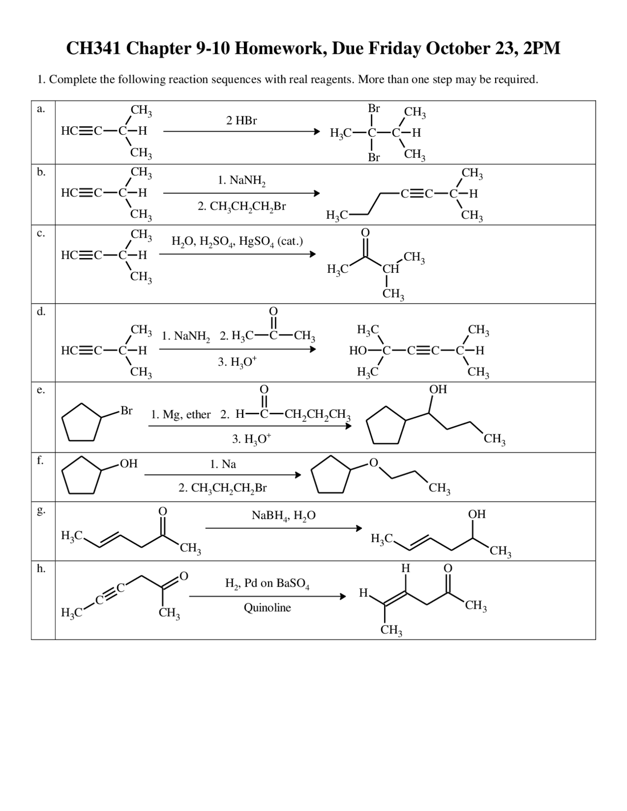 Questions On Foundation Of Organic Chemistry With Solution Homework