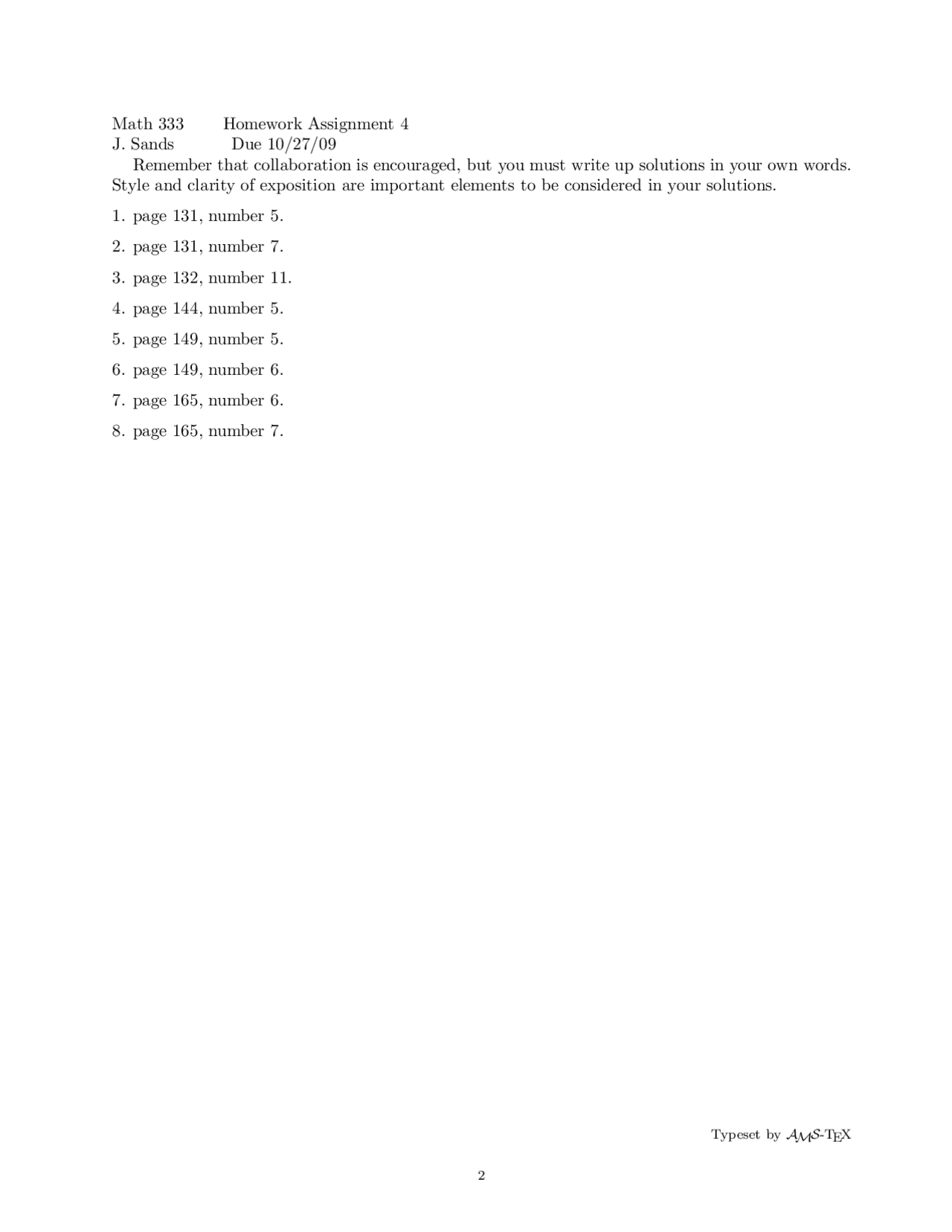 8 Questions for Theory Functions Real Variables - Assignment 4 | MATH 333 - Docsity