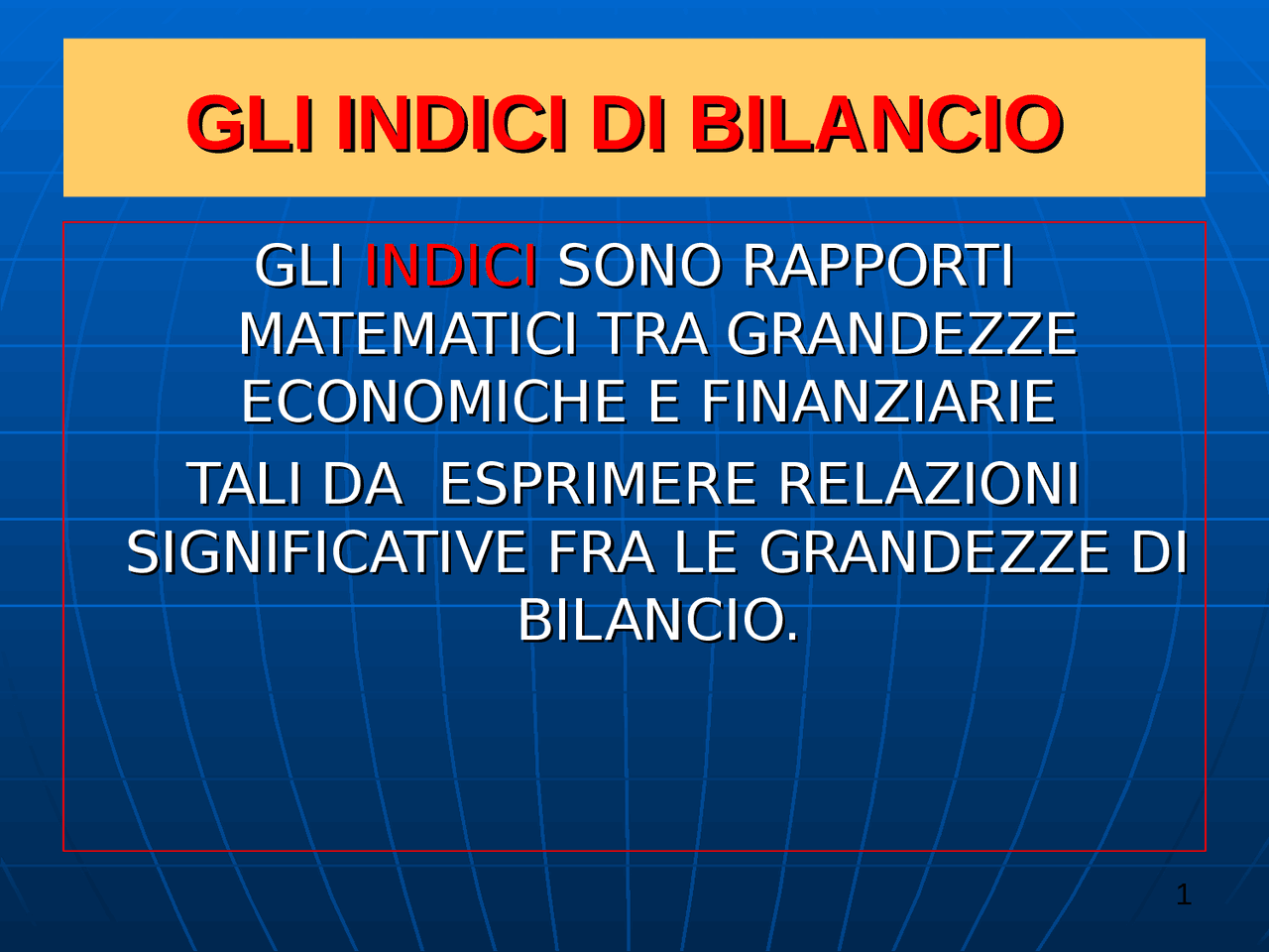 Indici Di Bilancio Docsity