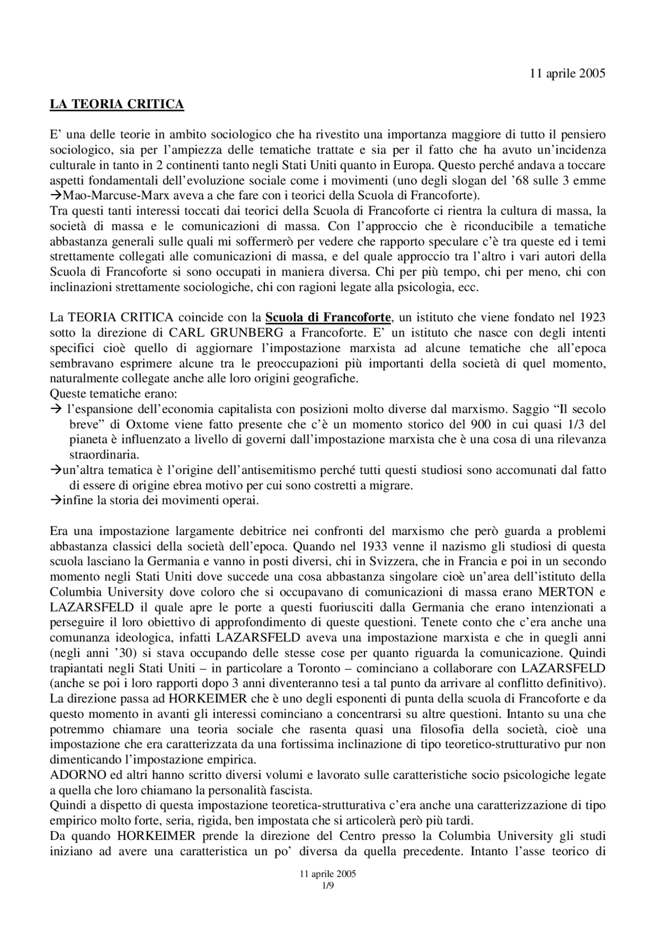 Comunicazione Di Massa Sbobinature Lezione 8 Docsity