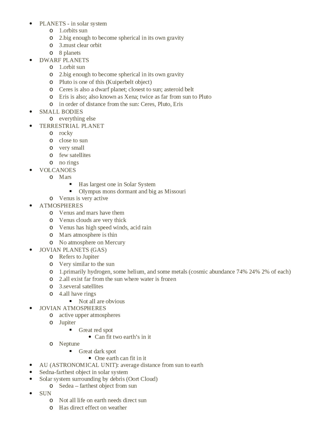 Main Notions About Astrology And Solar System Elements Astr 1101