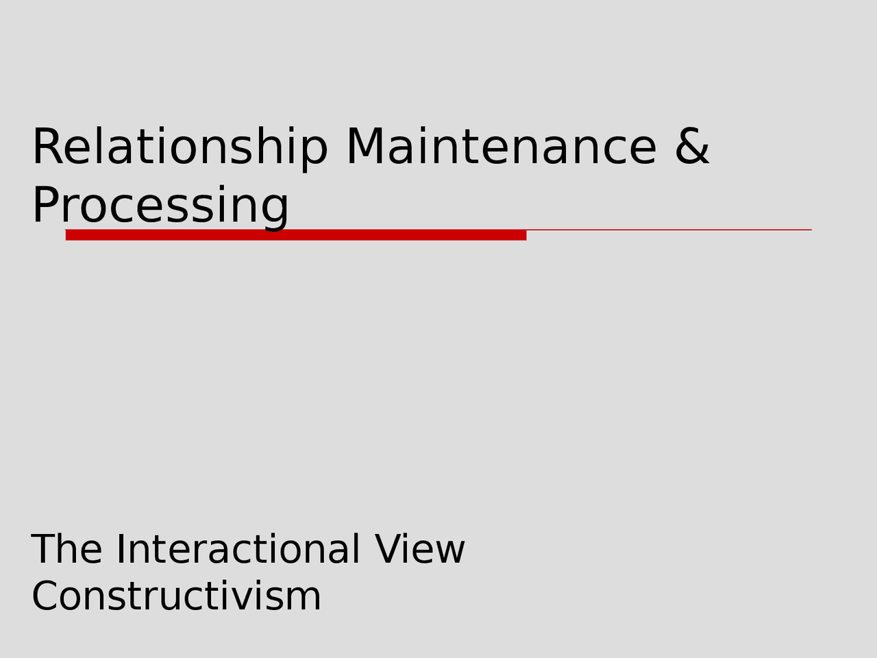 The Interactional View Constructivism - Lecture Slides | COMM 200 - Docsity