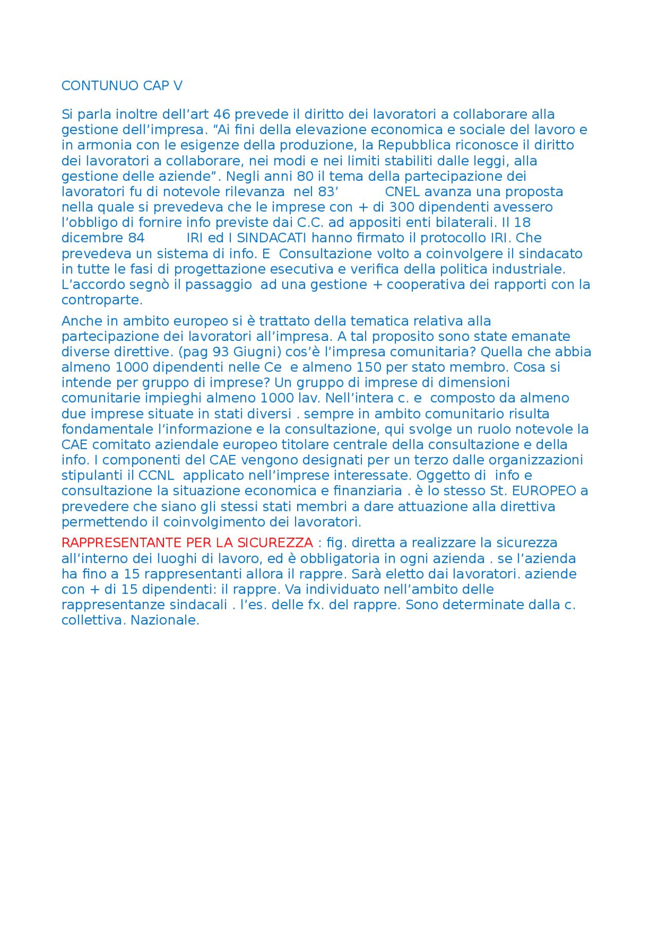 Cap V Giugni Diritto Sindacale Appunti Di Diritto Sindacale Docsity