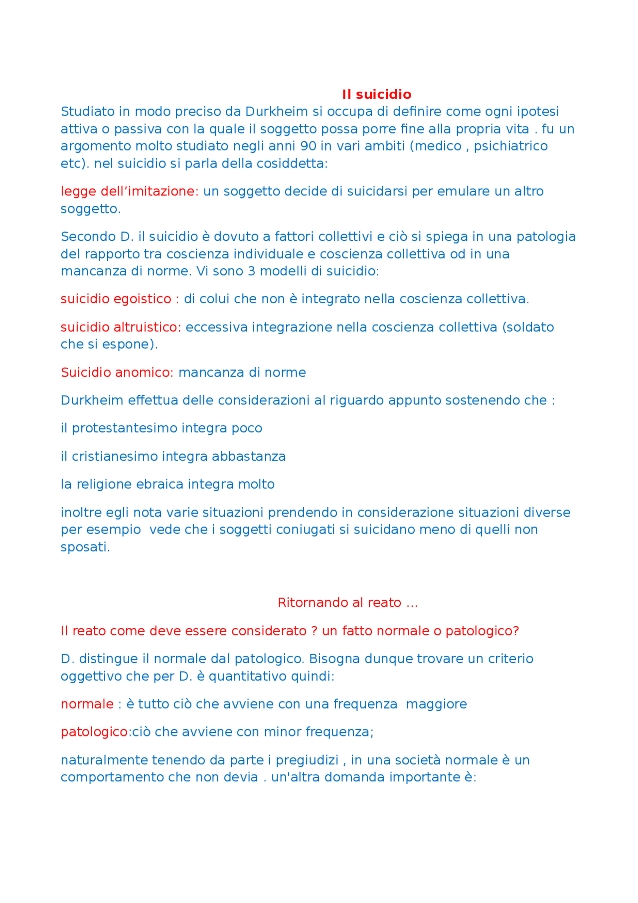Il Suicidio Docsity