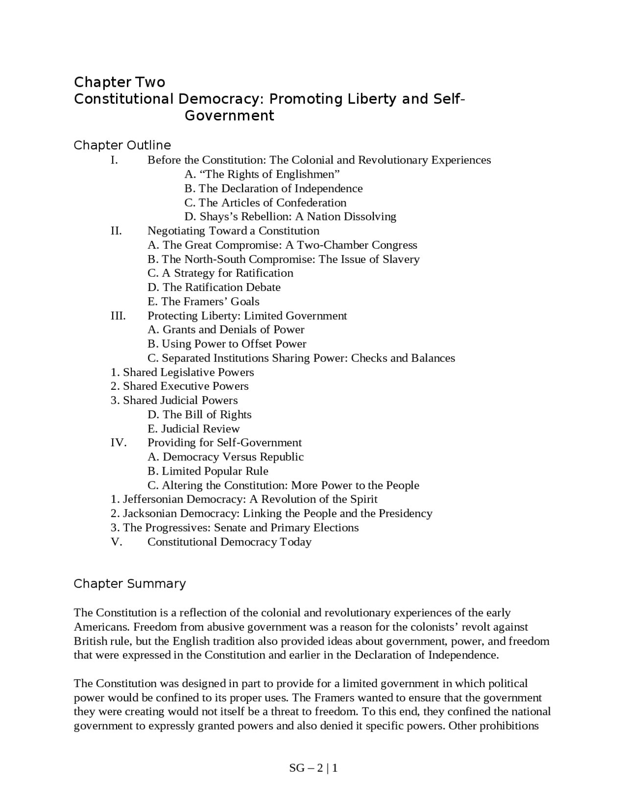Constitutional Democracy: Promoting Liberty and Self Government | POLS ...
