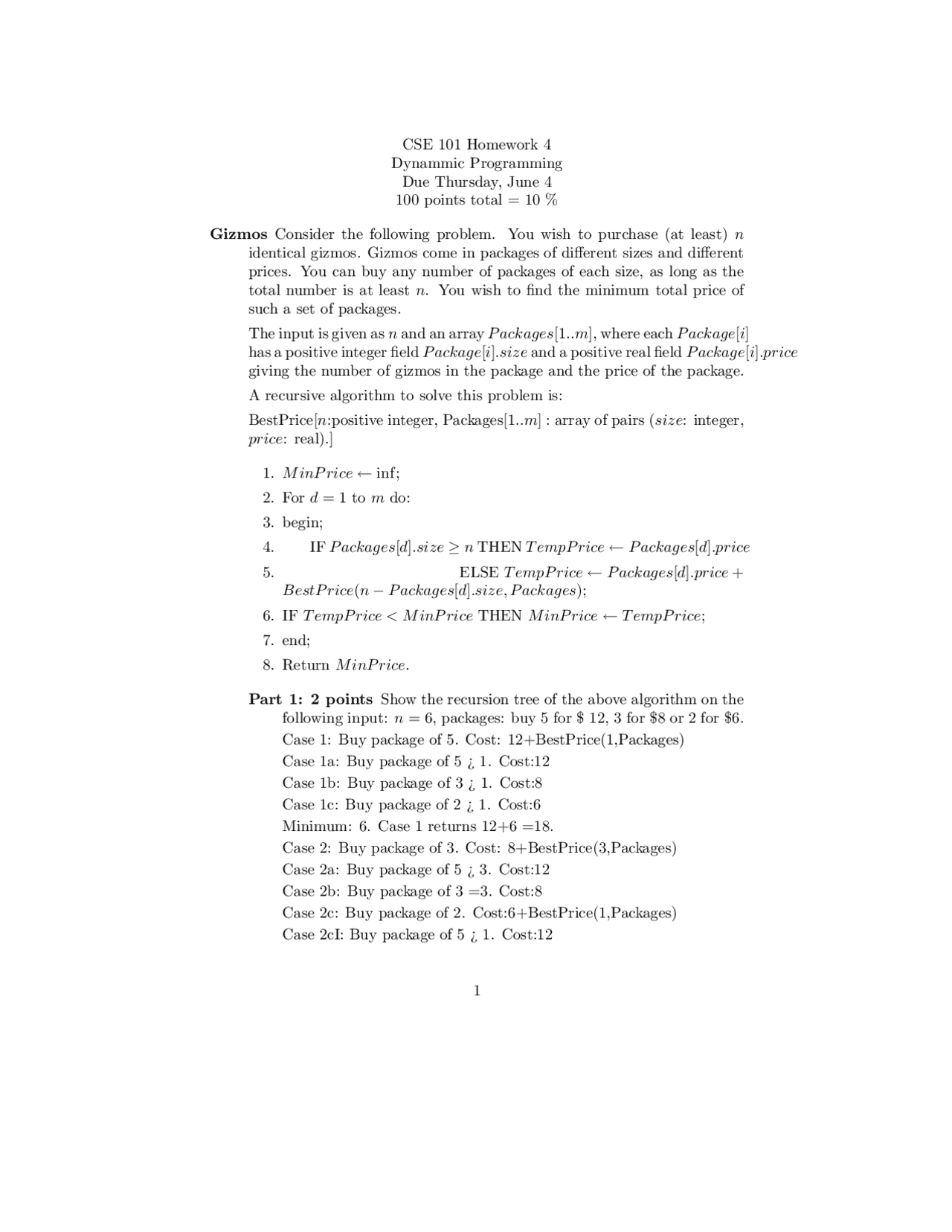 Homework 4 Questions Design And Analysis Of Algorithm Cse 101 Docsity 8439