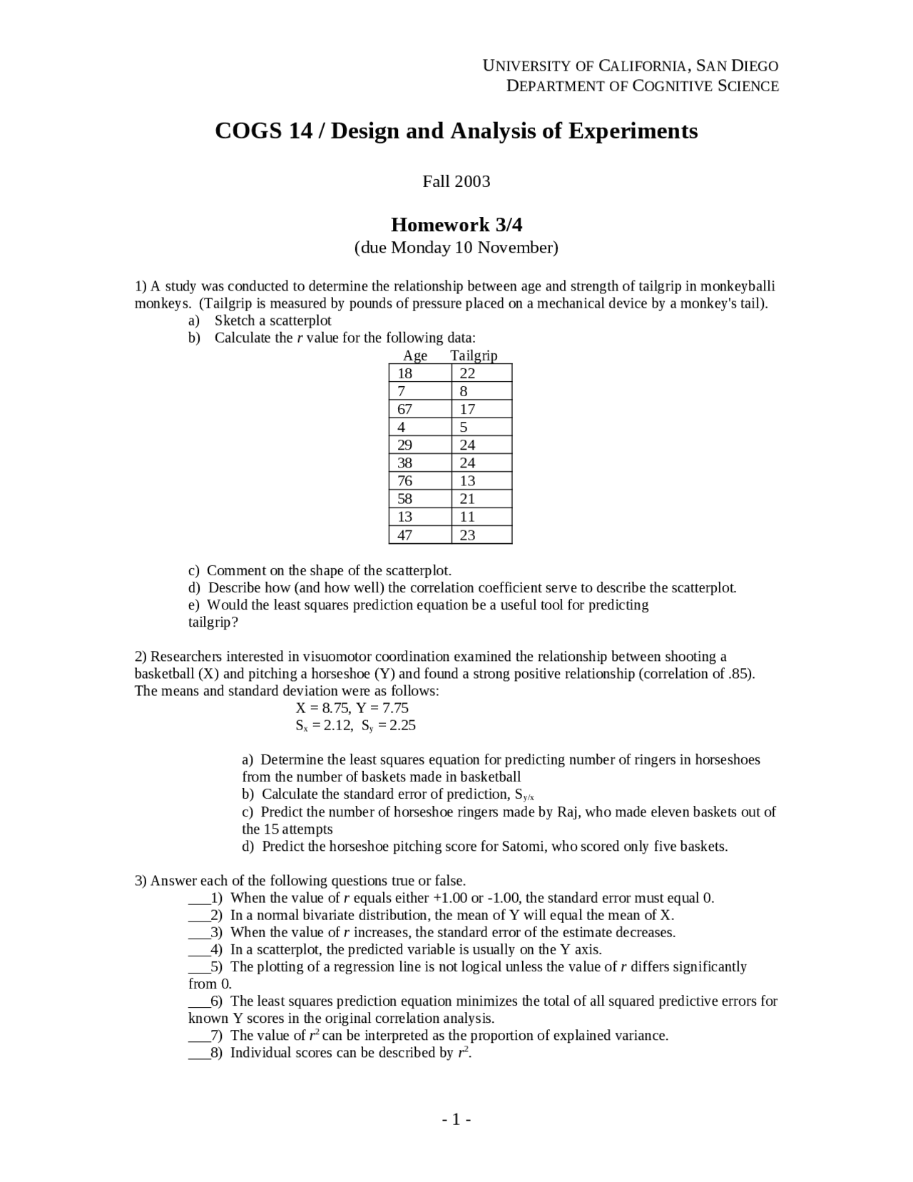 Homework 3 And 4 Design And Analysis Of Experiments Cogs 14