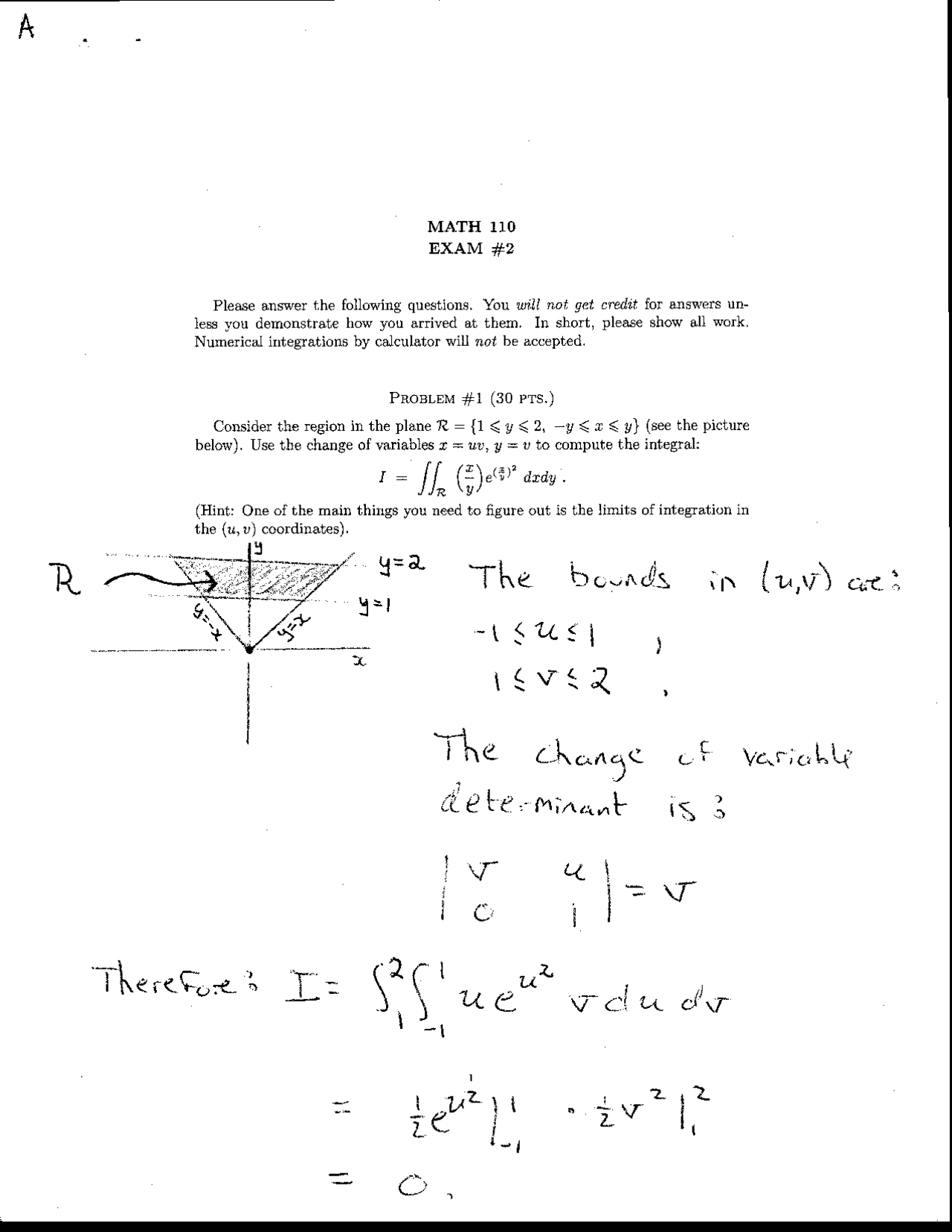 Solved Exam 2 Introduction Partial Differential Equations Math 110