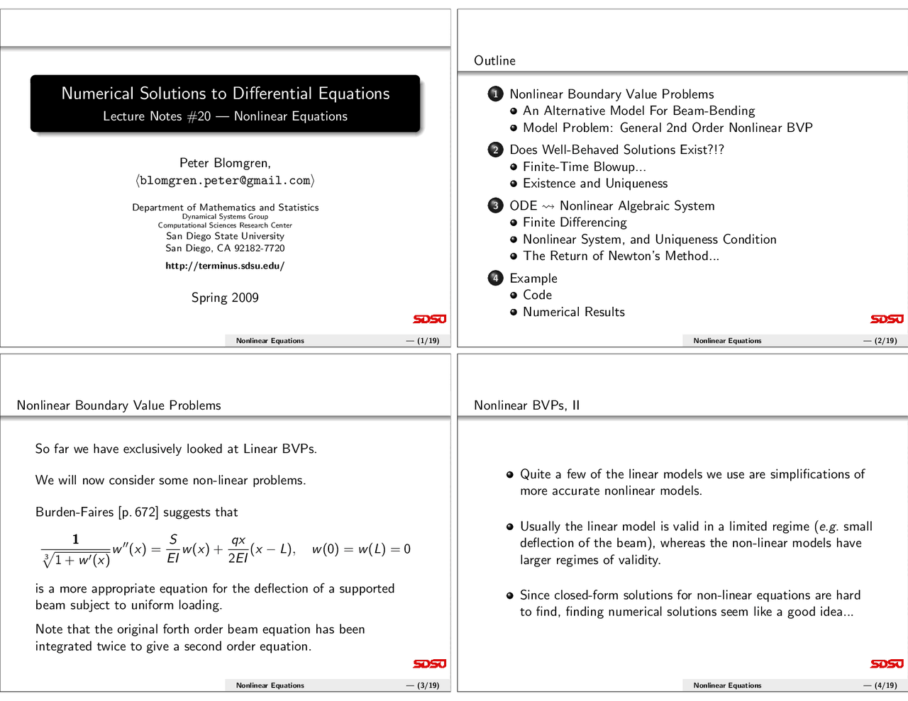 Nonlinear Boundary Value Problems: Existence and Uniqueness of Well-Behaved Solutions - Pr ...