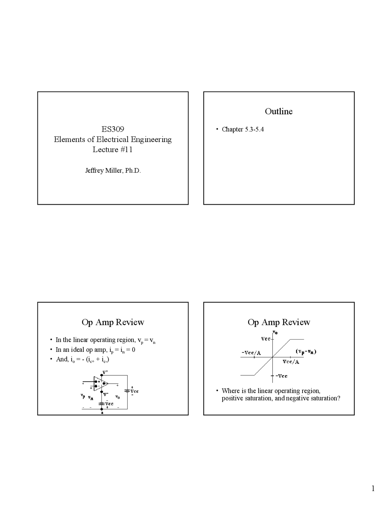 Inverting Amplifier Circuit Lecture Slides Es A309 Docsity