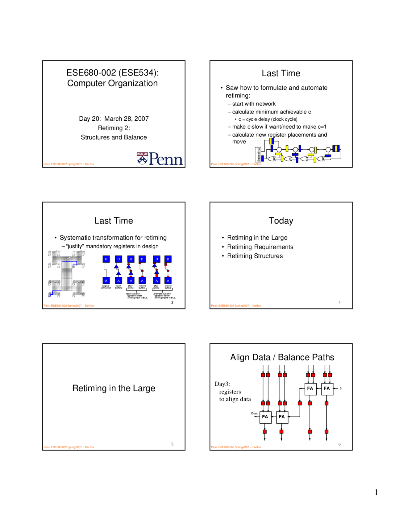 Structure And Balance Computer Organization Handout Ese 534 Docsity