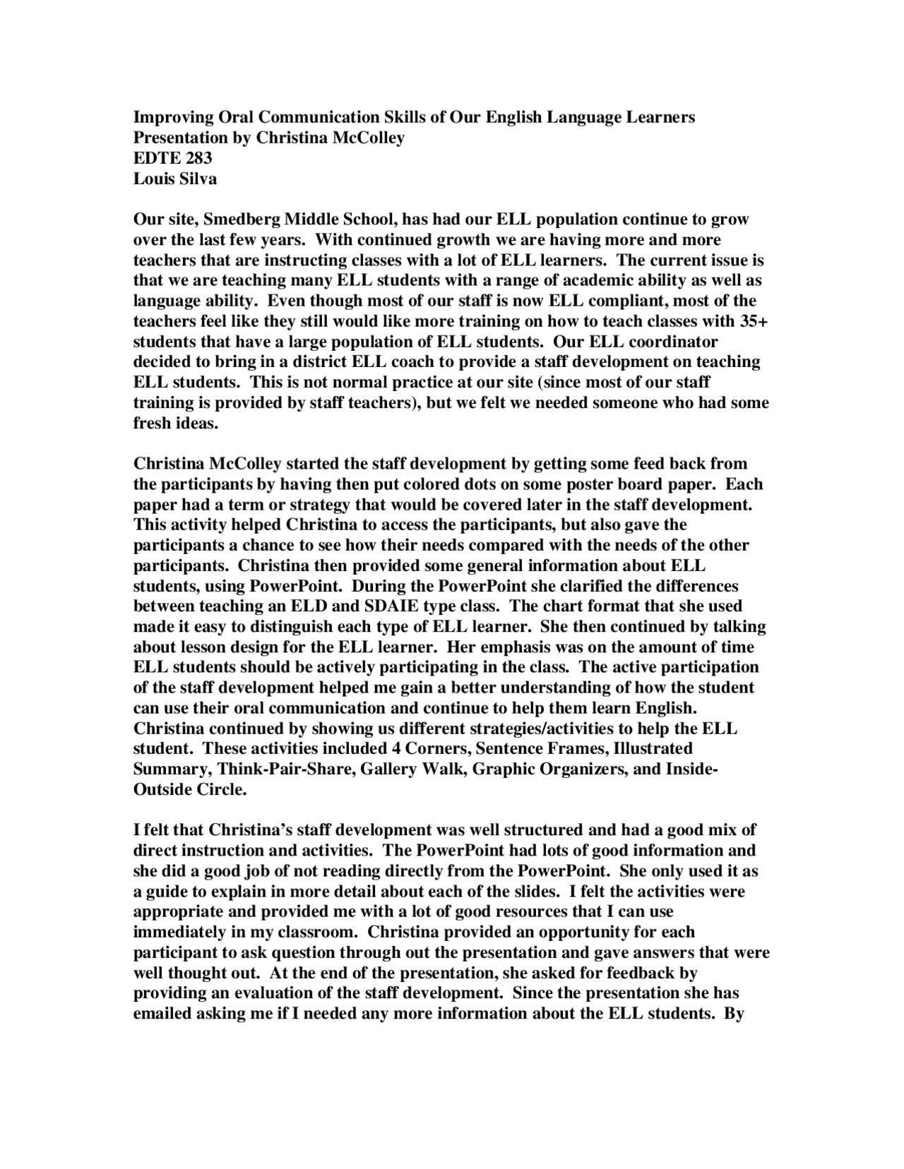 Improving Oral Communication Skills of Our English Language Learners ...