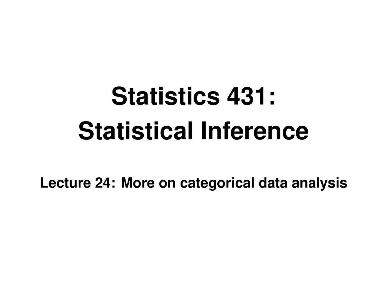 Statistical Inference: Categorical Data Analysis - Two-way Tables & Chi ...
