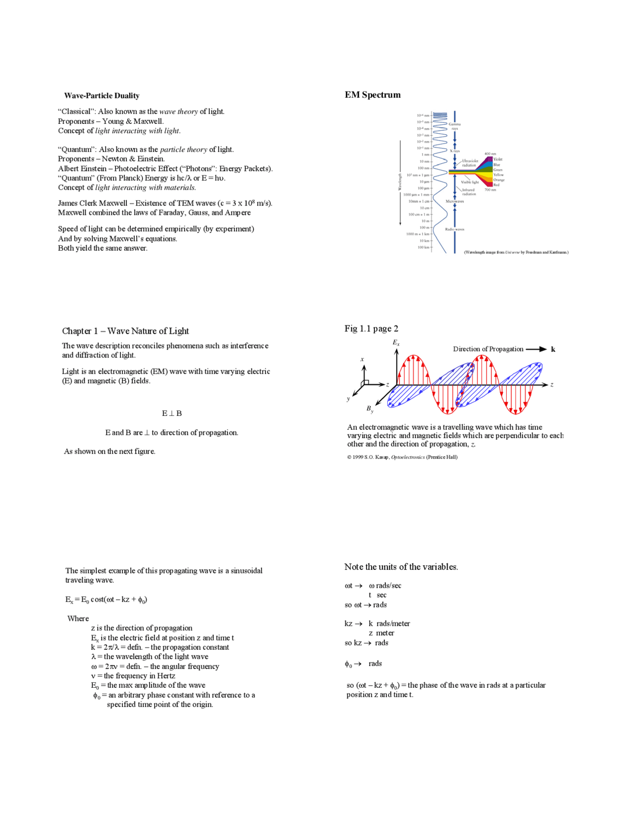 Wave Particle Duality Lecture Notes Eee 265 Docsity