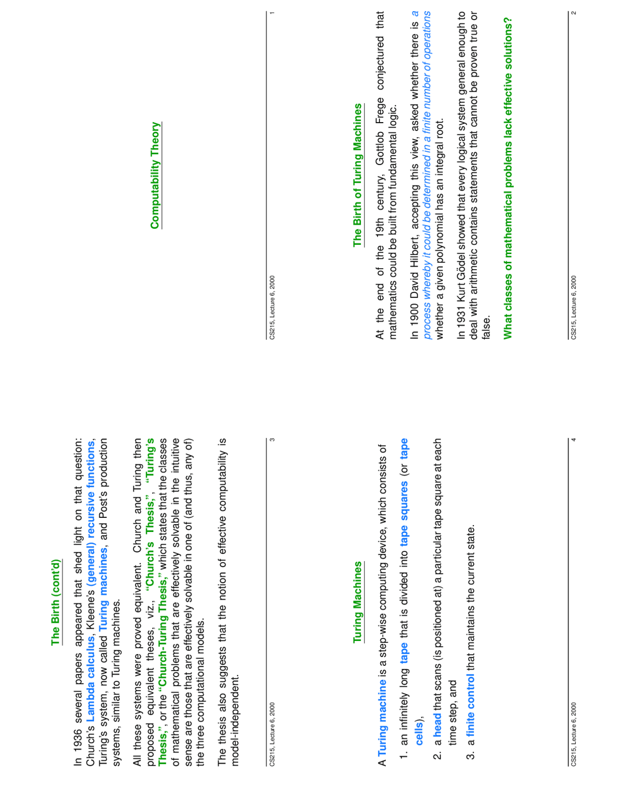 Lecture Notes On Computability Theory Theory Of Computation Cs 215 5654
