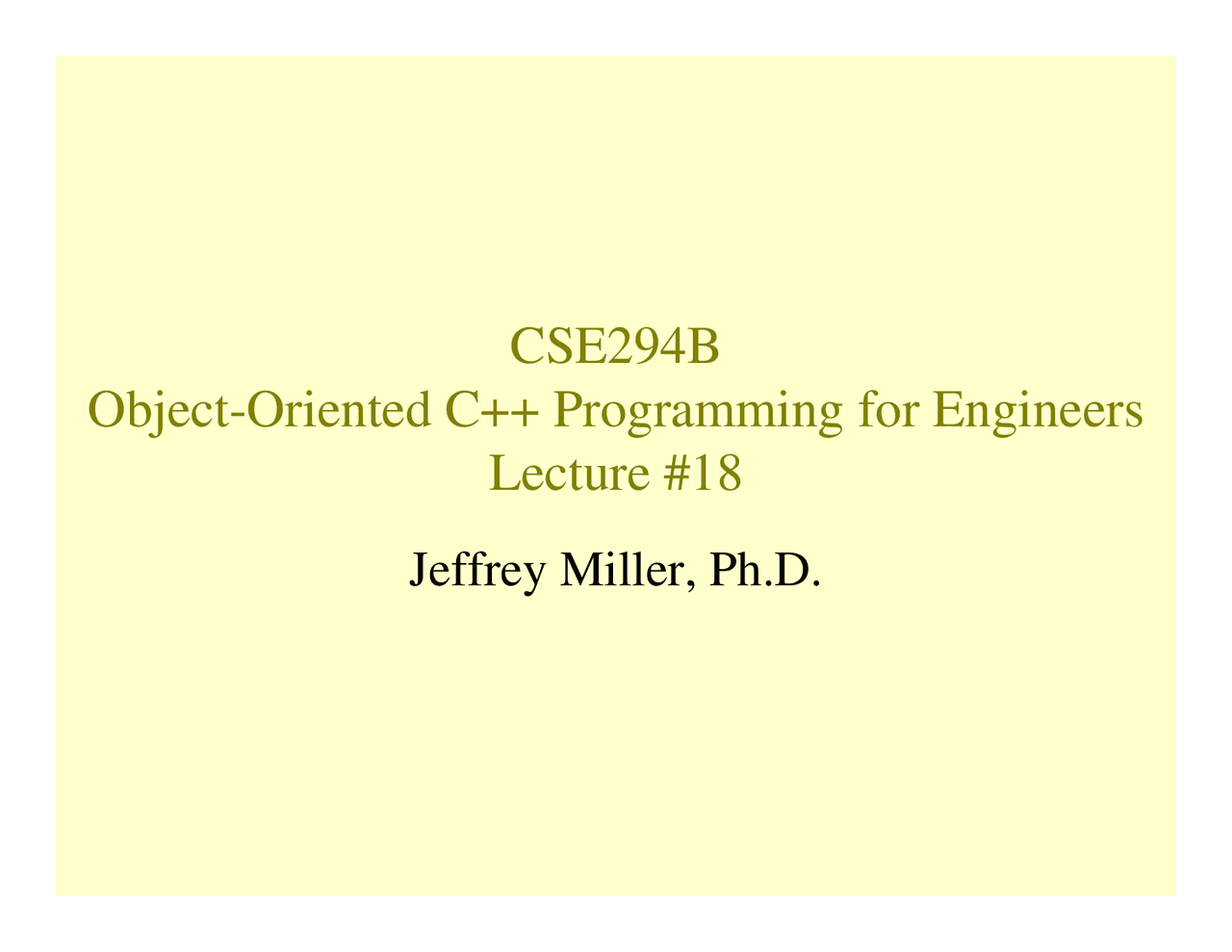 Notes On Operator Overloading Object Oriented Programming Cse A215