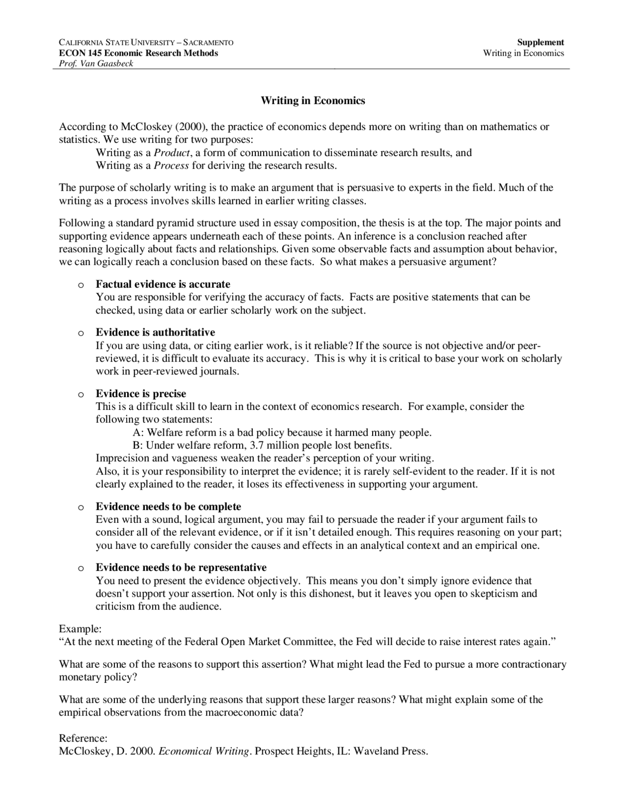 Notes on Economic Research Methods | ECON 145 - Docsity