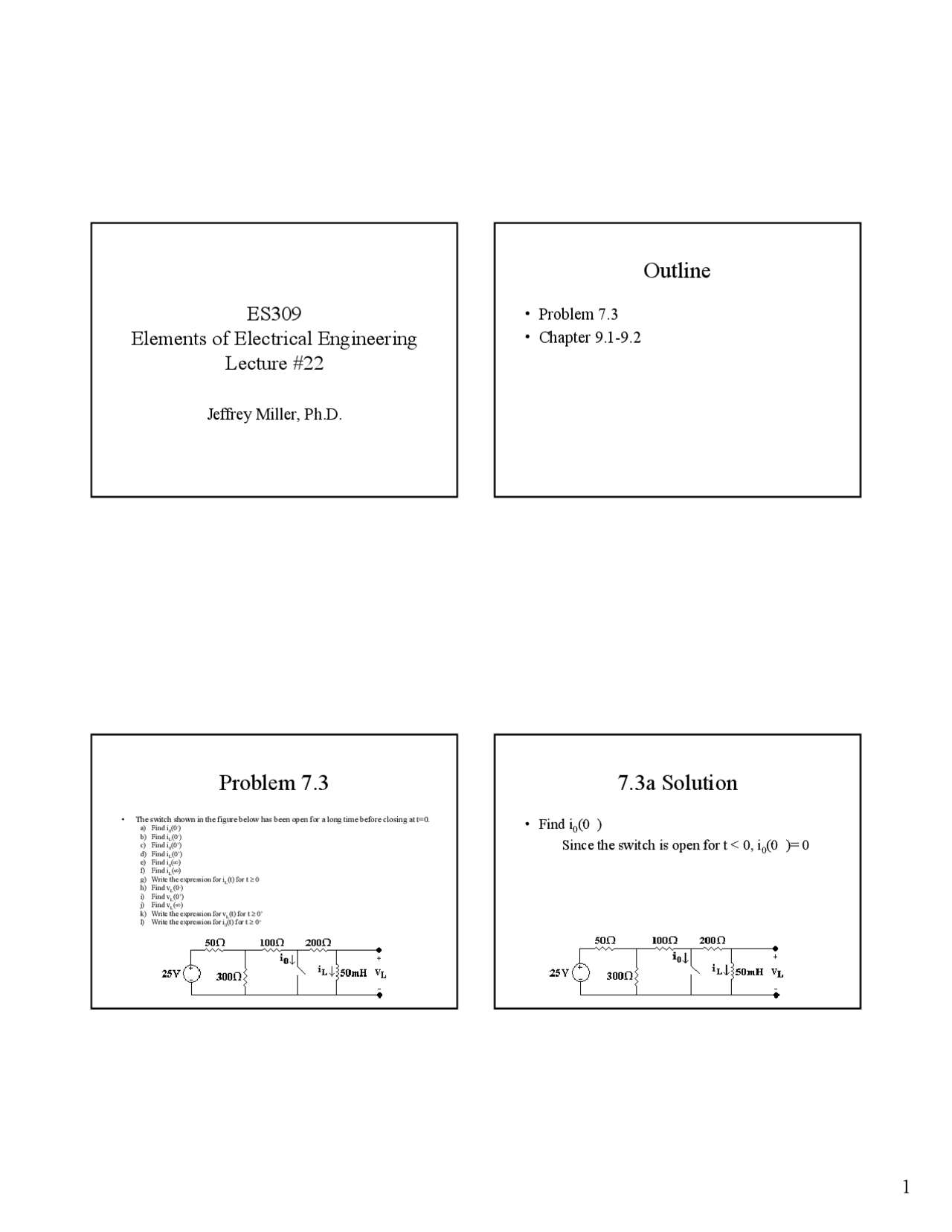 Lecture Slides On Elements Of Electrical Engineering Es A309 Docsity