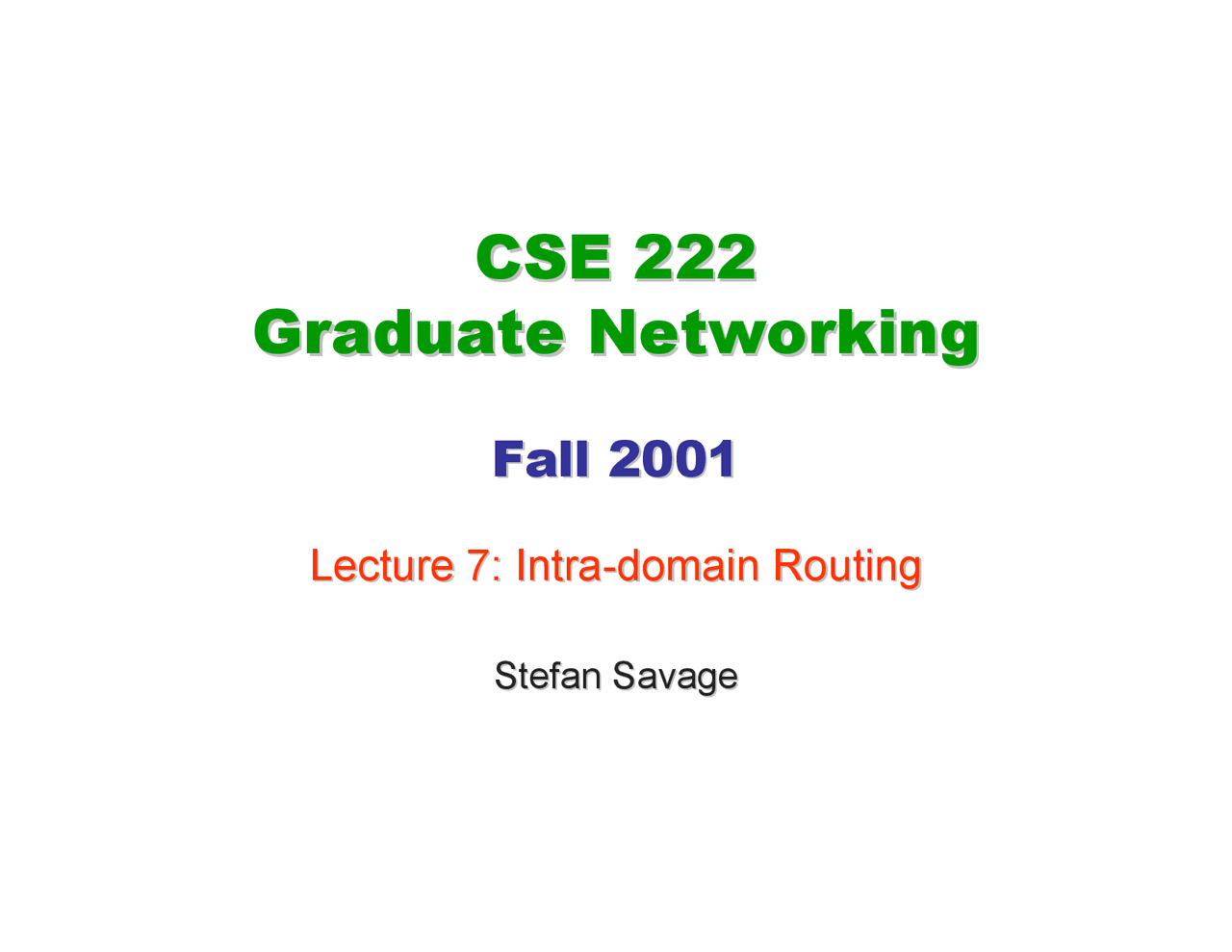 Intra Domain Routing Lecture Slides Poli 10 Docsity