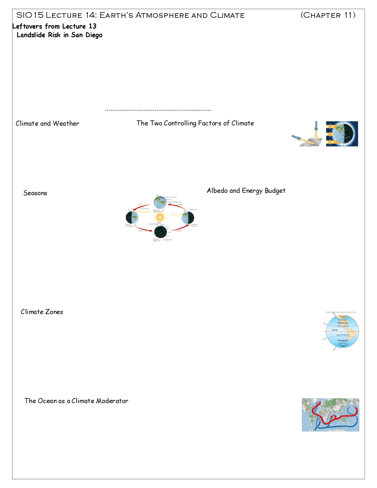 Lecture Slides On Earth Atmosphere And Climate Sio 15 Docsity