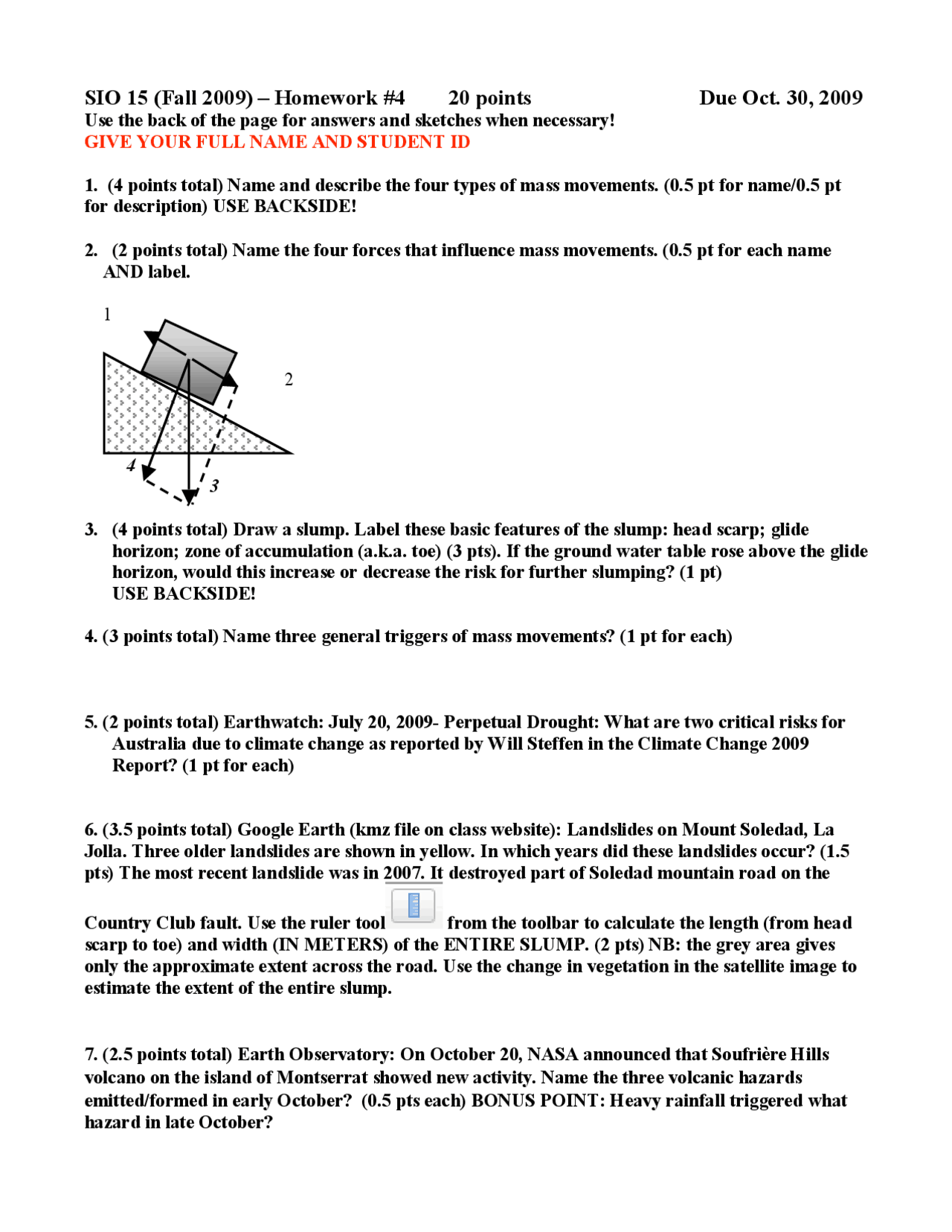 7 Practice Problems On Natural Disasters Homework 4 Sio 15 Docsity