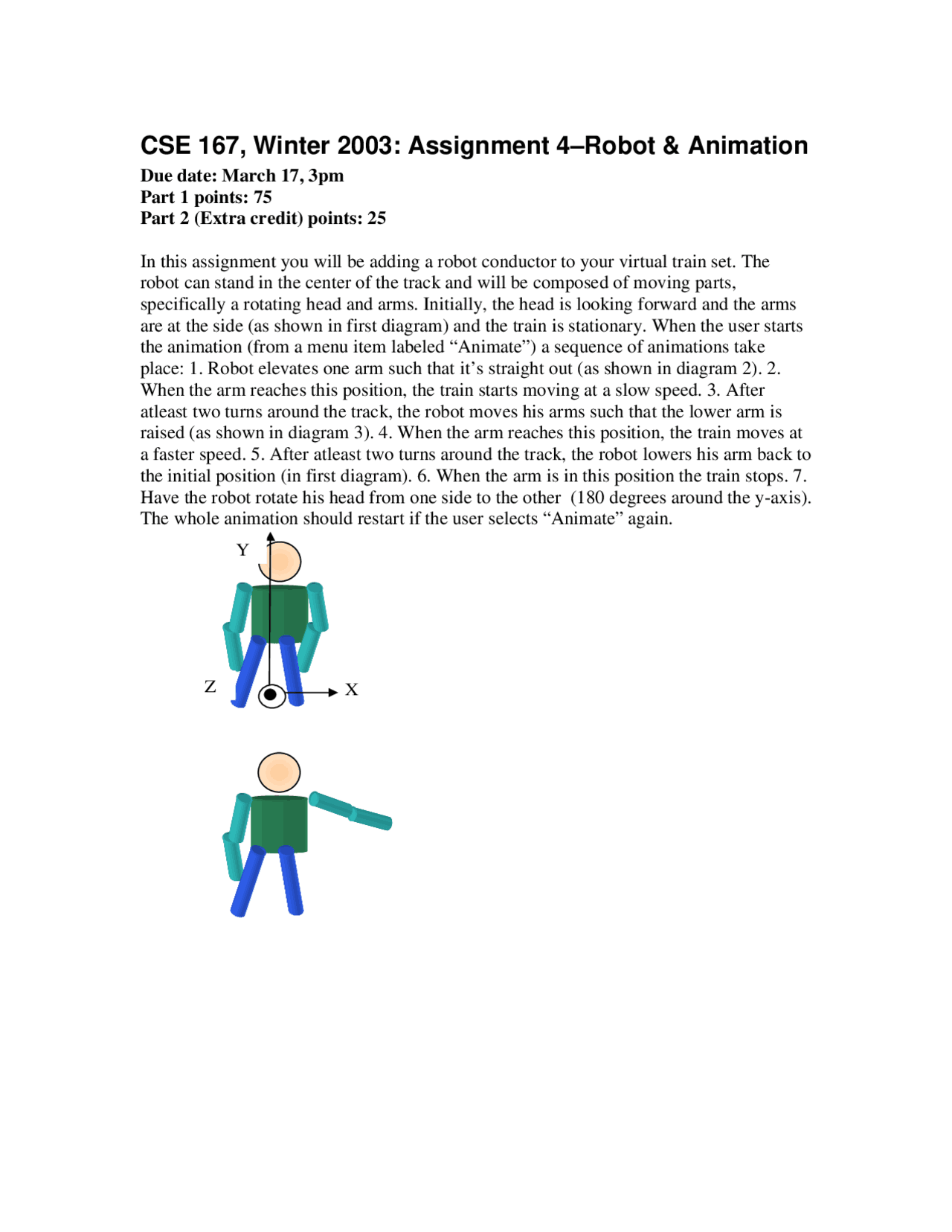Robot And Animation Homework 4 Socc 167 Docsity