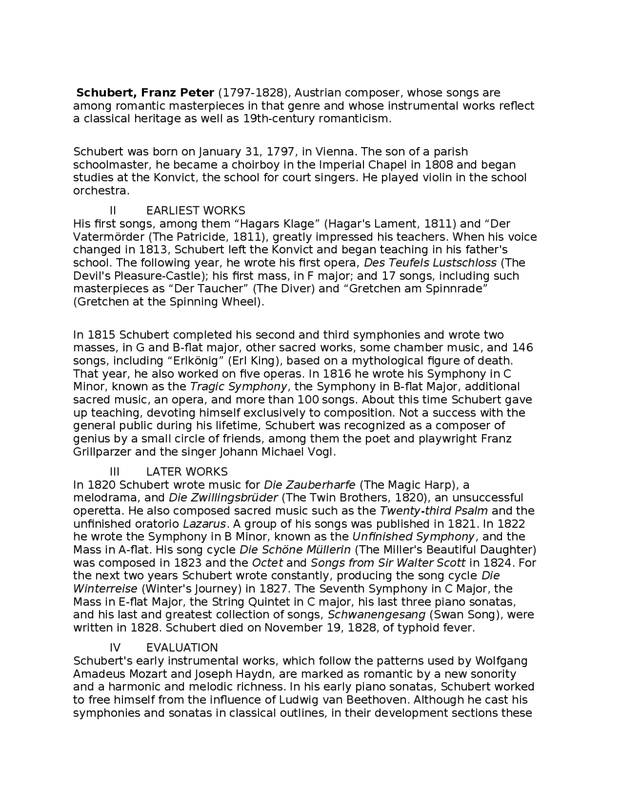 Franz Schubert: Life and Works of the Austrian Romantic Composer ...