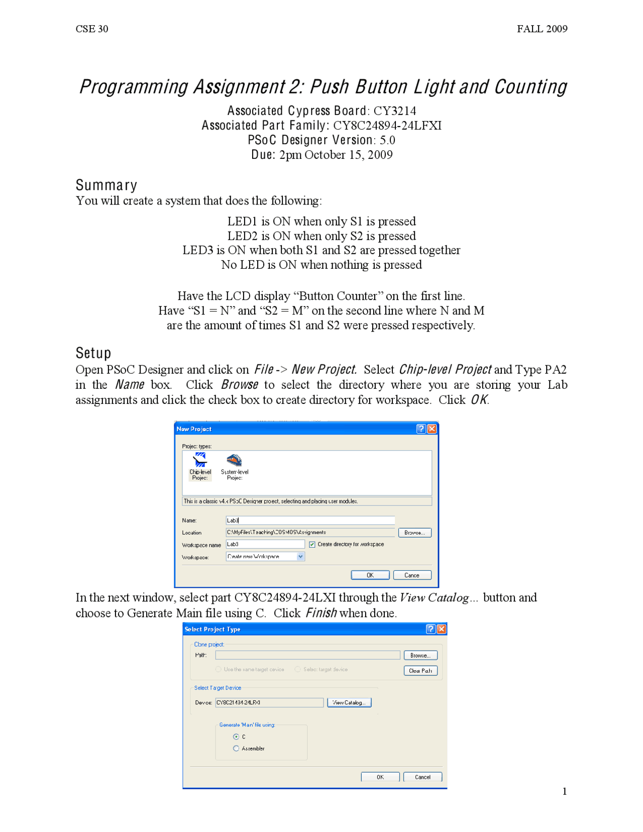 Push Button Light and Counting - Assignment 2 | POLI 30 | Assignments Political Science - Docsity