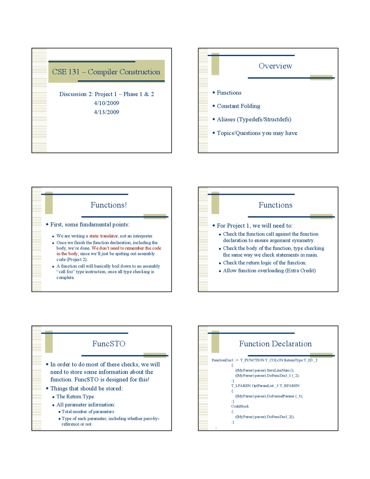 An Overview Of Compilers Construction And Functions Cse 131 Docsity