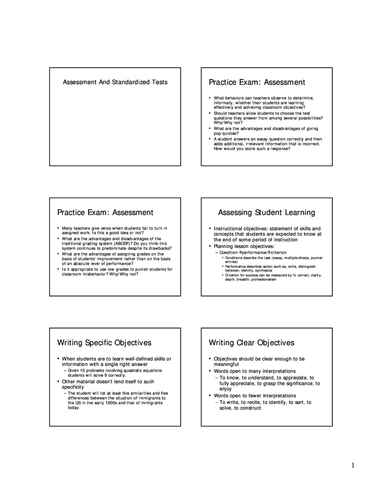 Assessment And Standardized Tests Lecture Slides Edte 116 Docsity