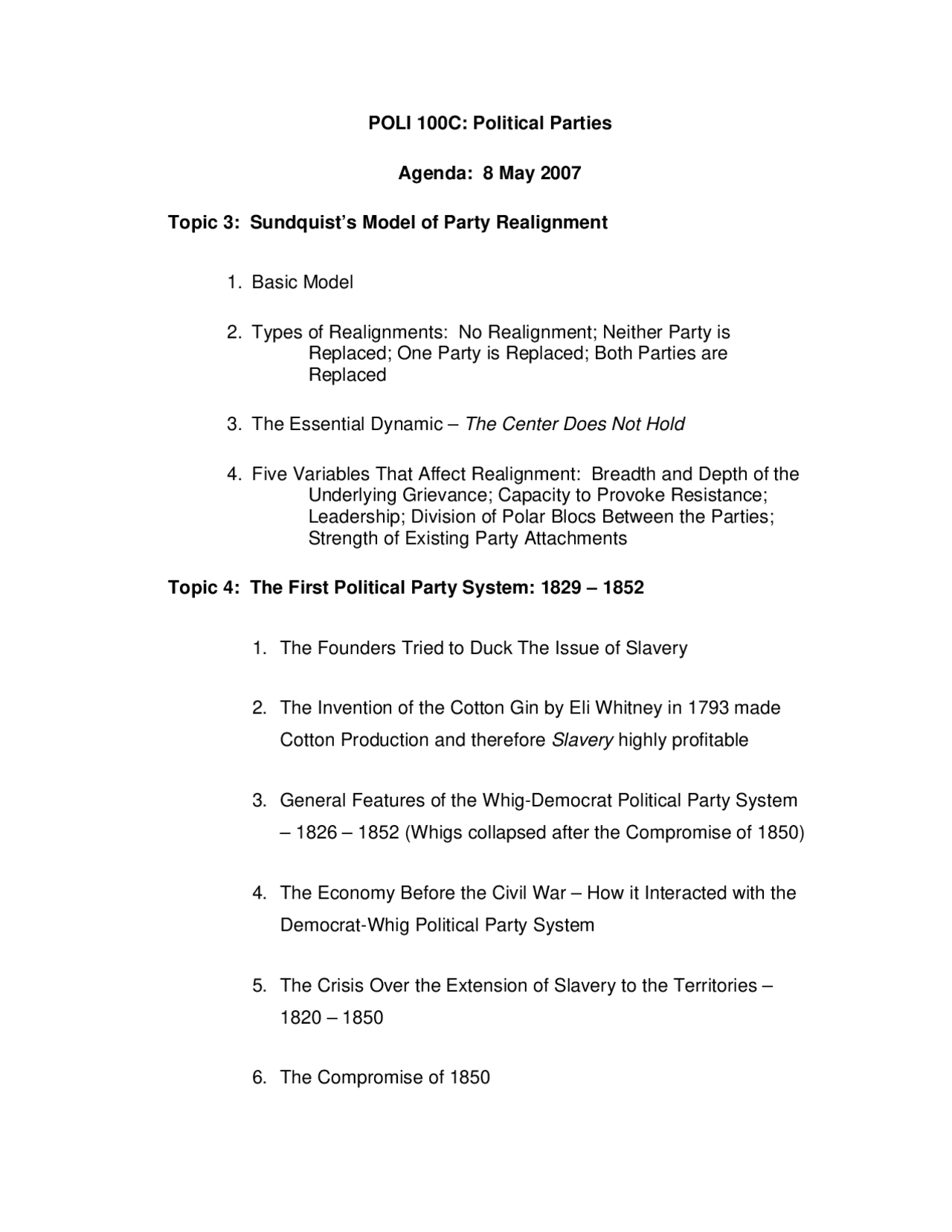 Political Parties: Understanding Realignment and Party Systems in ...
