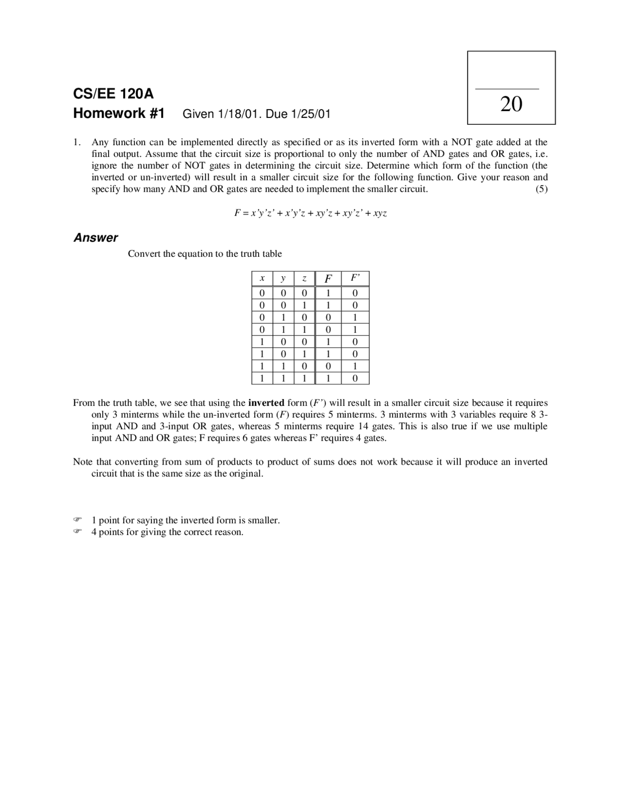 Understanding Gates Assignment Logic Designs Cs 120a Docsity