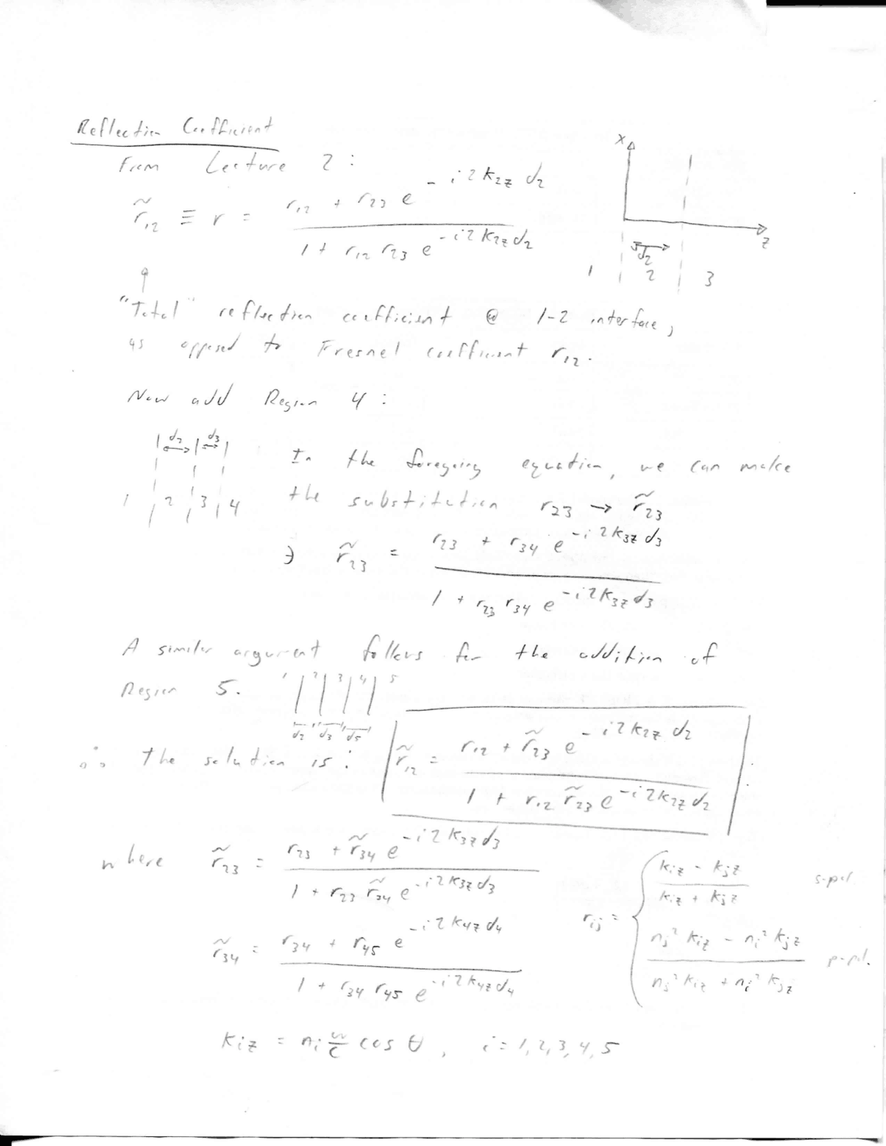 Reflection Coefficient Handout Assignment Poli 10 Docsity