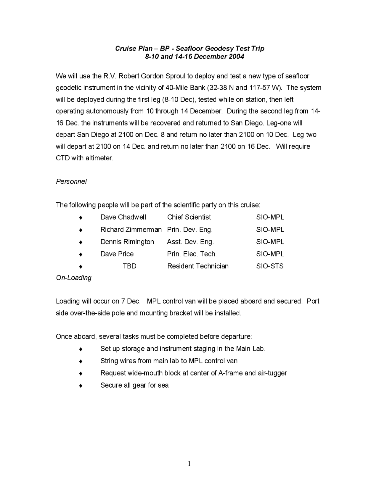Seafloor Geodesy Test Trip Assignment Poli 10 Docsity