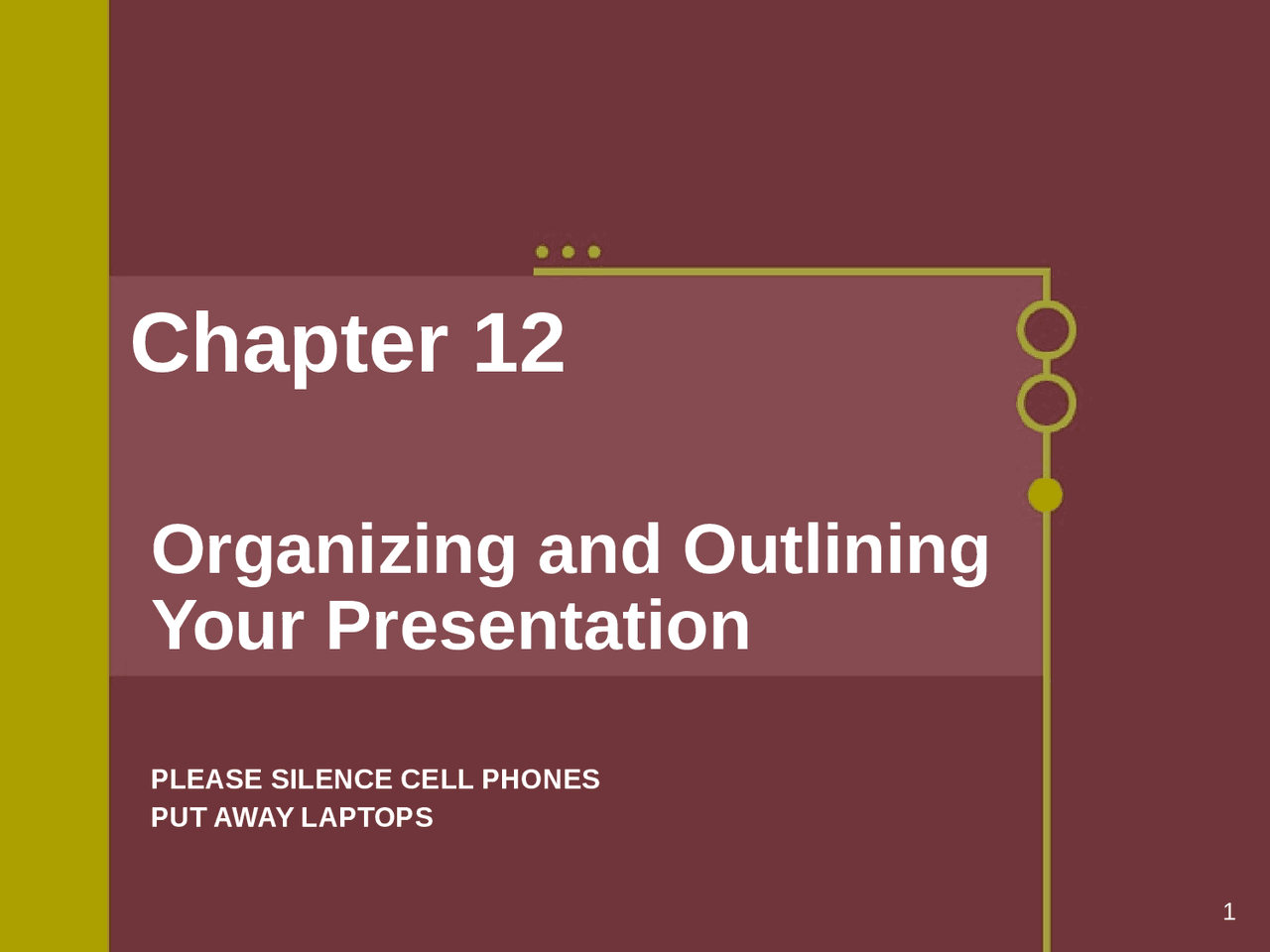 Lecture Slides on Organizing and Outlining Your Presentation | COMM ...