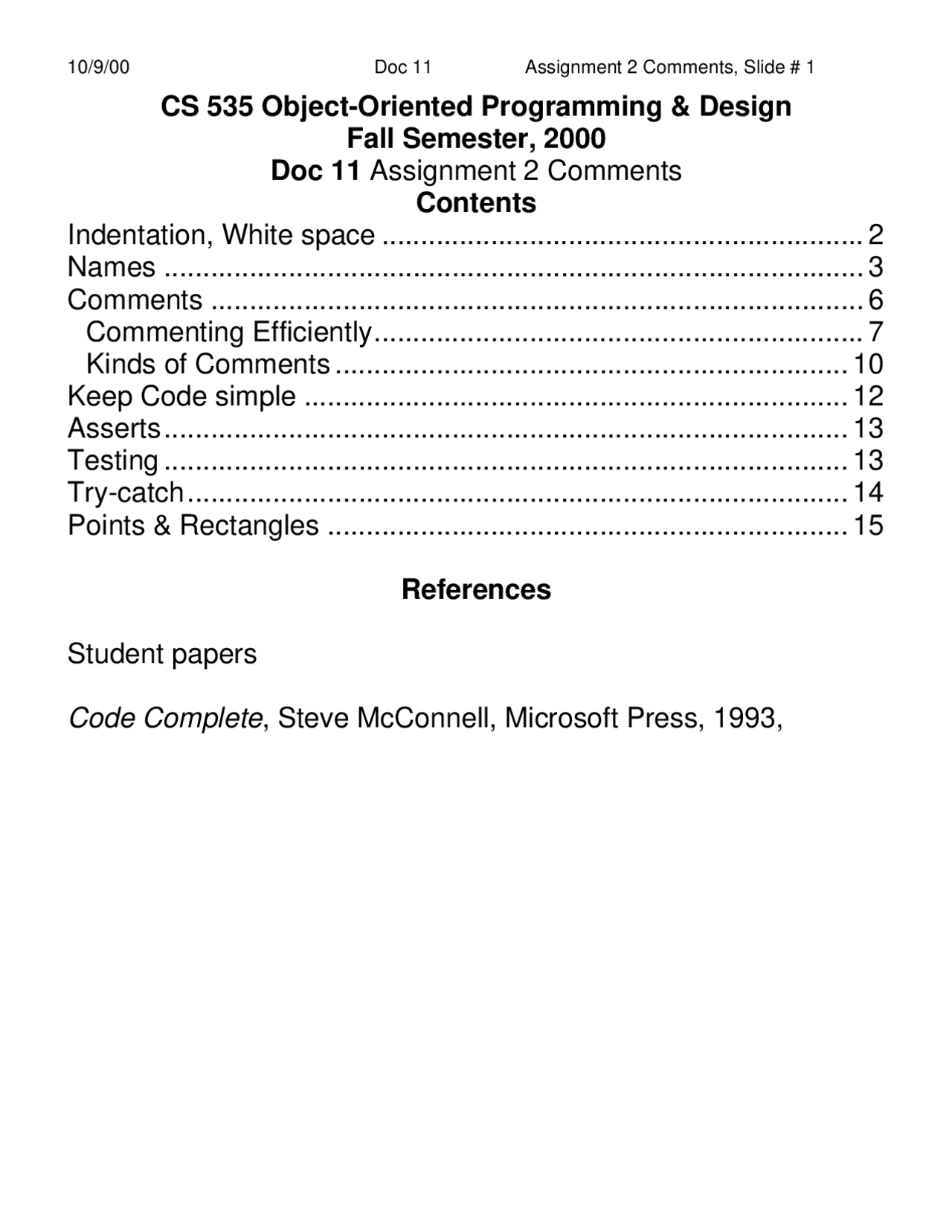 Programming Assignment 2 Object Oriented Programming Languages Cs 4941