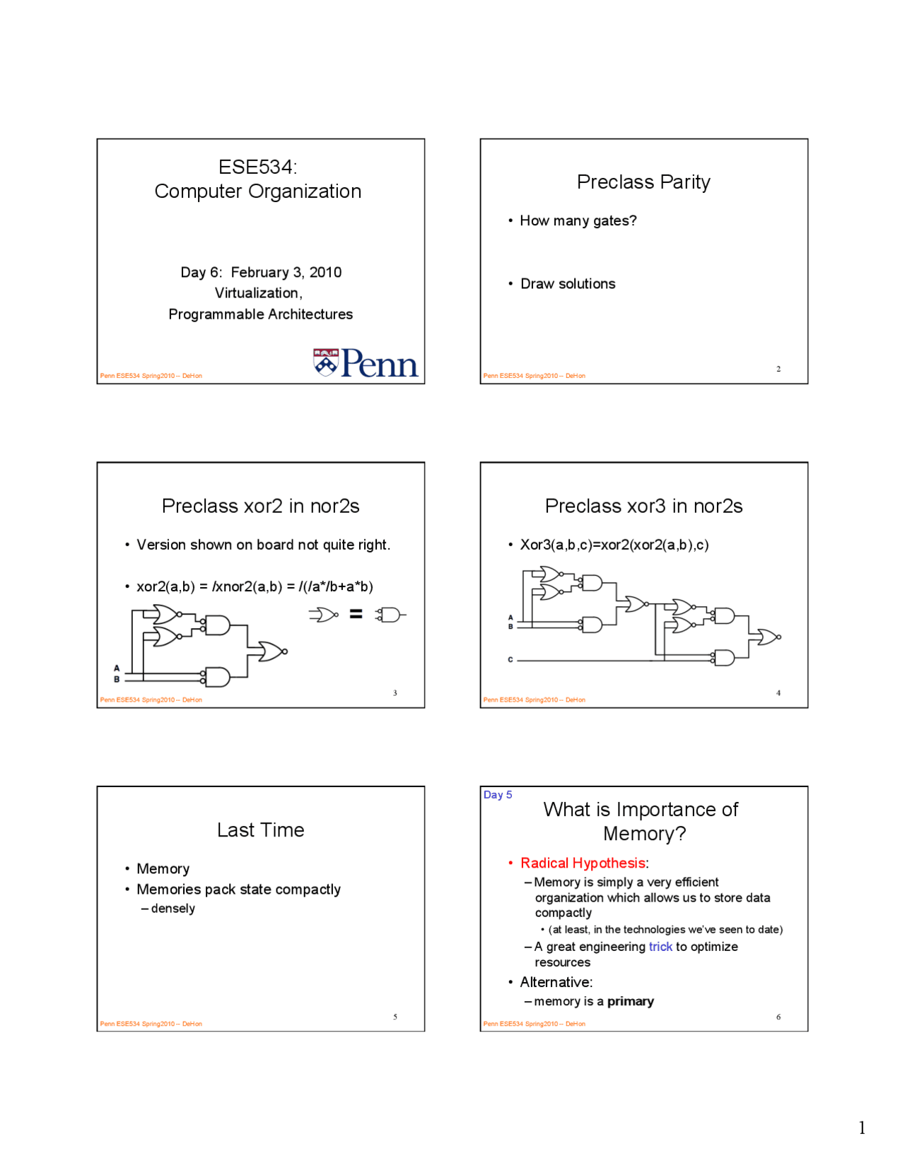 Virtualization Programmable Architectures Lecture Slides Ese 534 Docsity