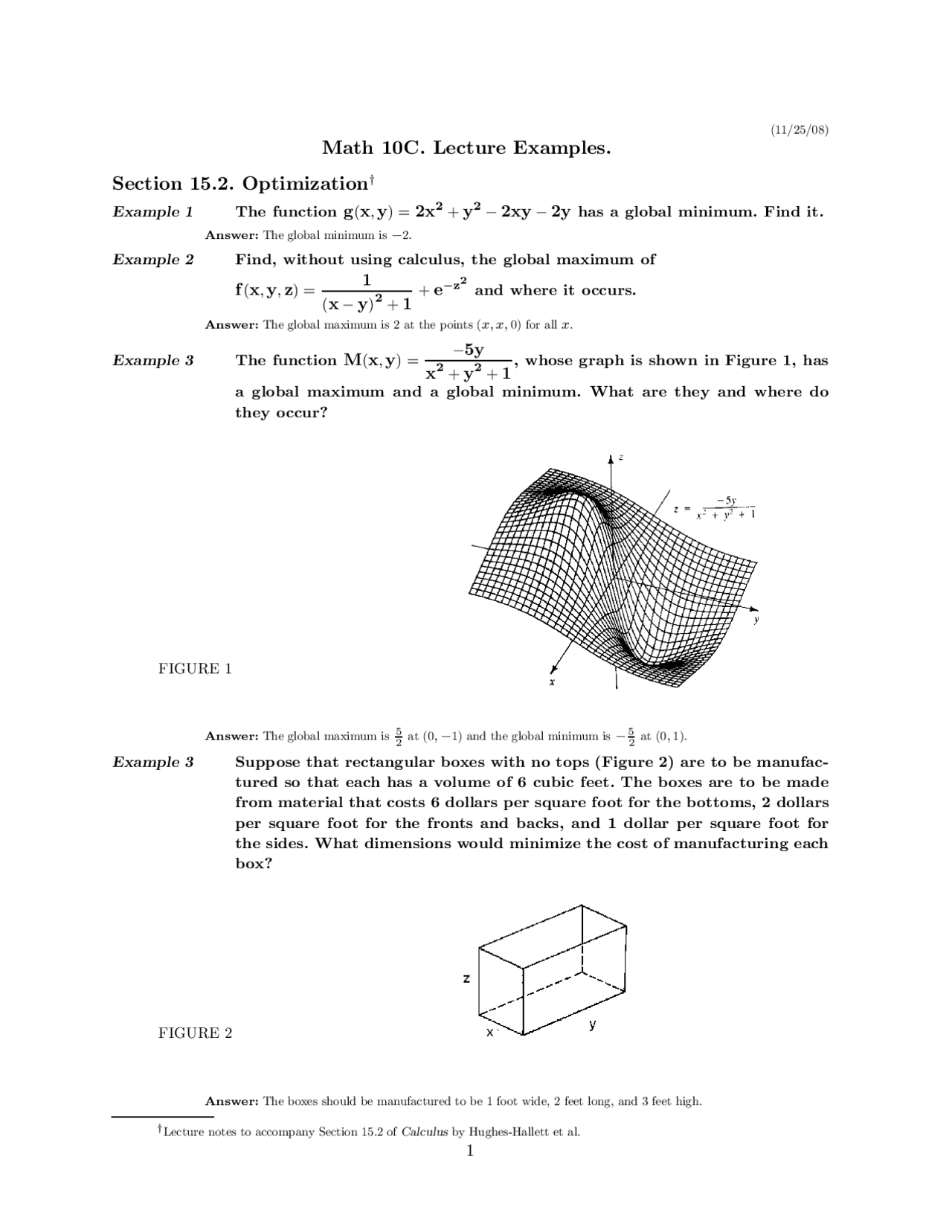 Examples With Solutions For Optimization Poli 11 Docsity