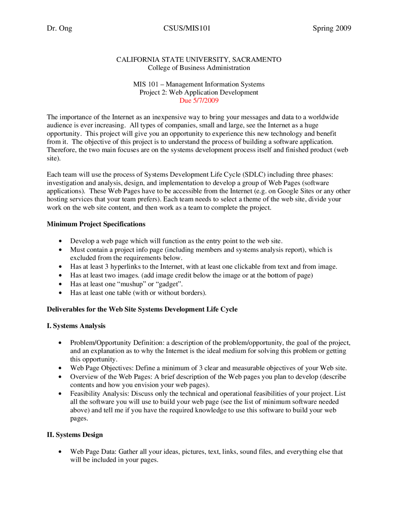 Project 2 Web Application Development Fall 2019 Mis 101 Docsity