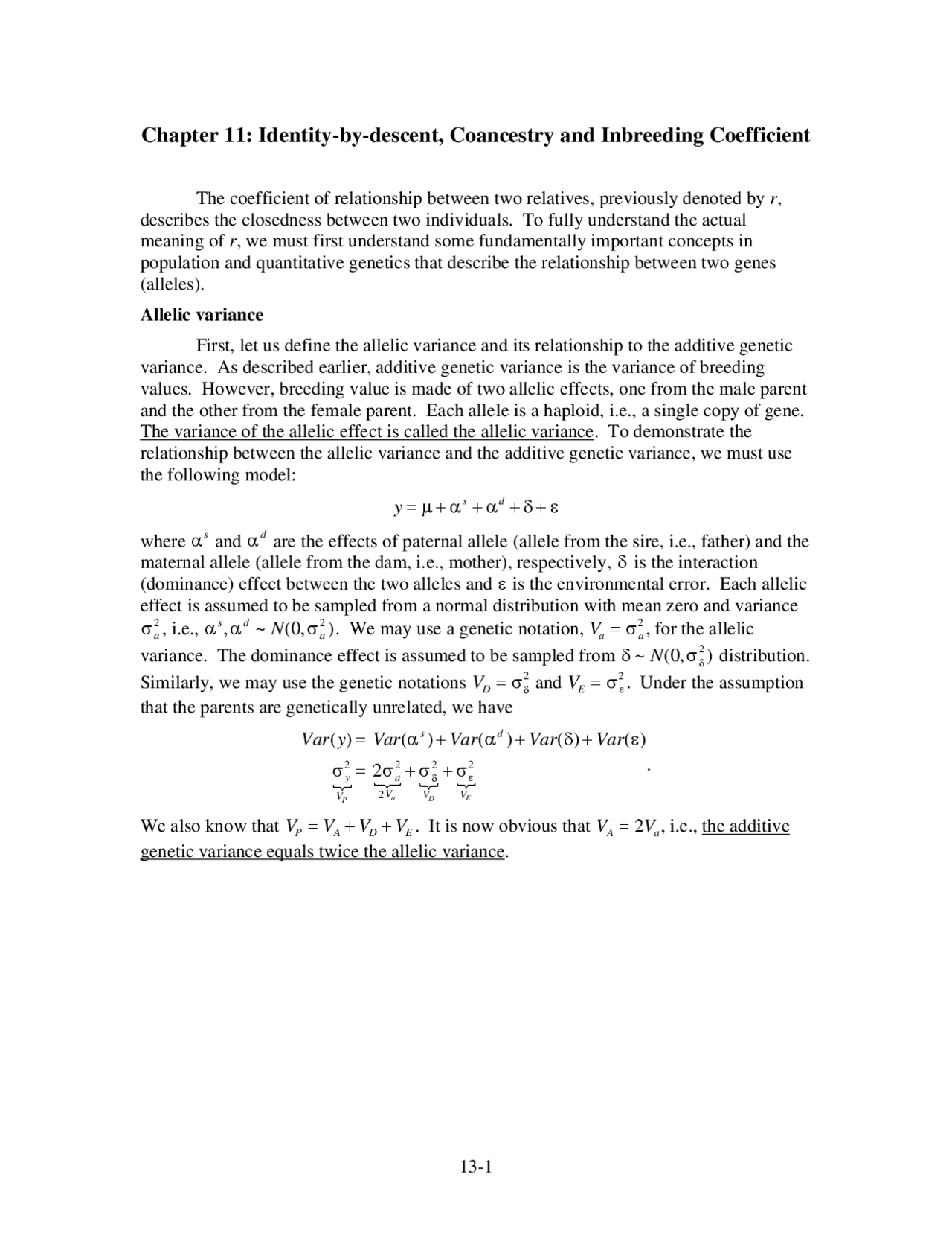 Identity by Descent, Coancestry and Inbreeding Coefficient | BPSC 148 ...