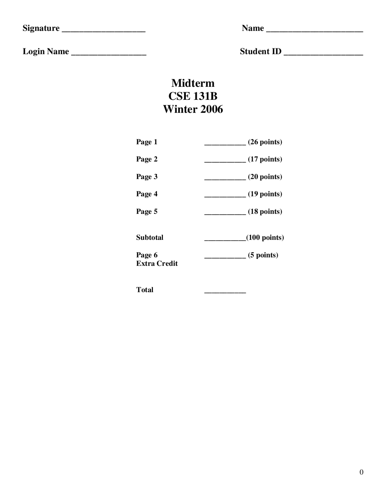 Midterm 5 Questions On Compiler Construction Cse 131 Docsity