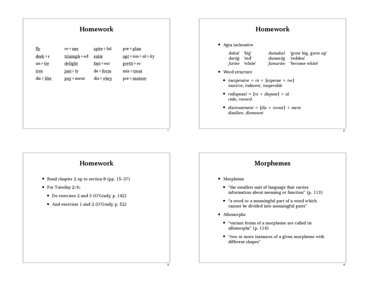 Morphemes Lecture Slides Fundamentals Of Linguistics Ling 520
