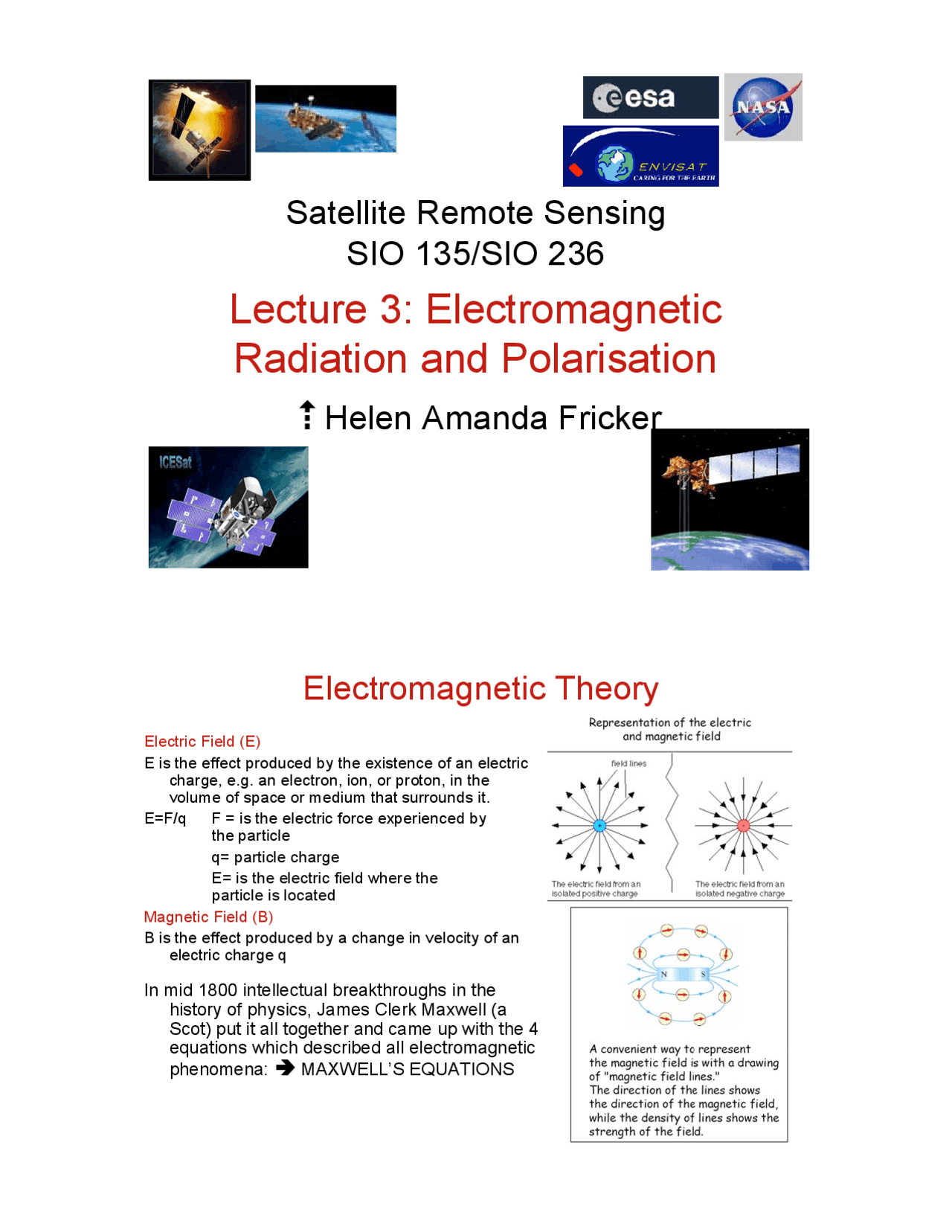 Electromagnetic Radiation And Polarization Lecture Slides Sio 135