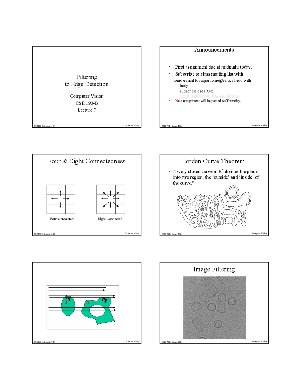 Filtering To Edge Detection Lecture Slides Cse 190 Docsity