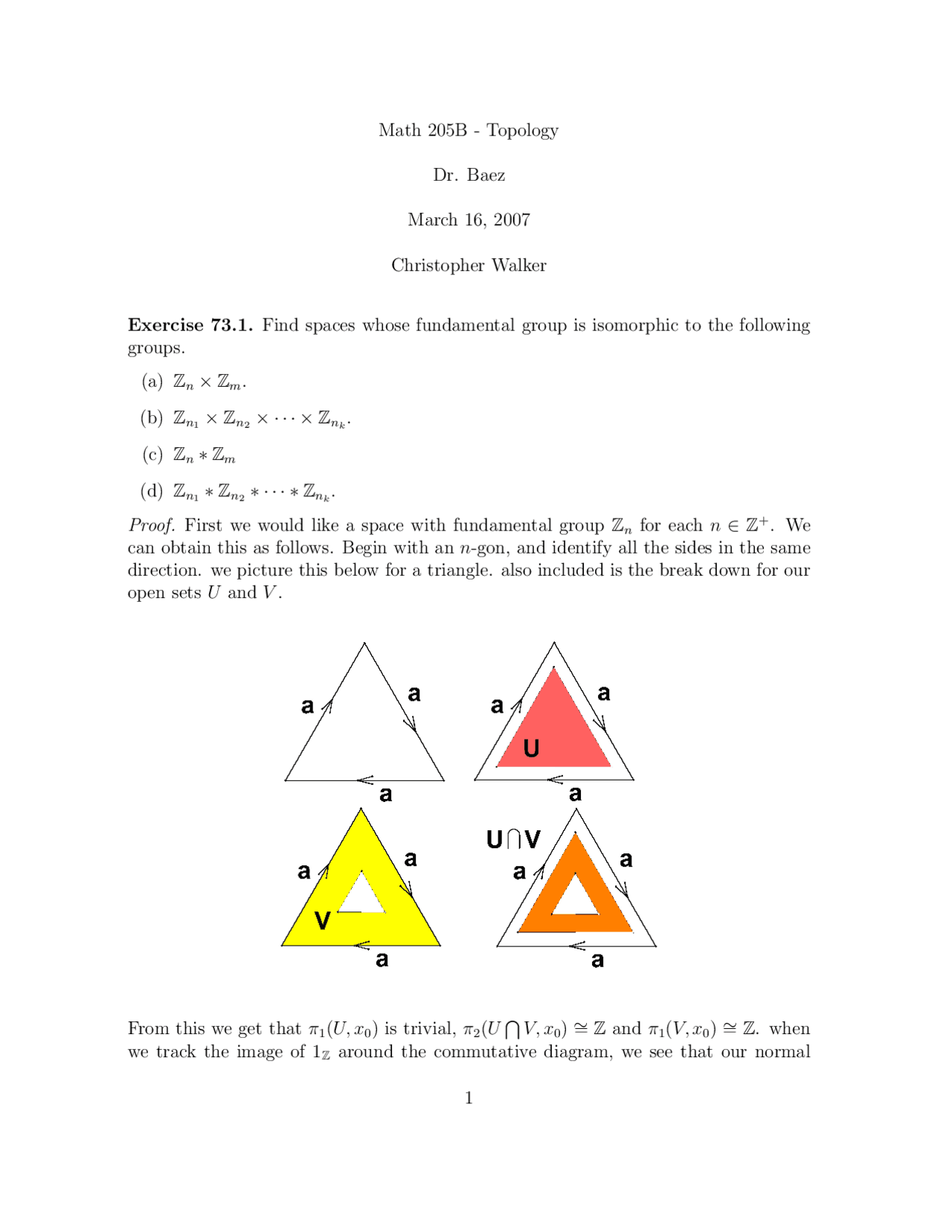 Questions For Practice Assignment Topology Math 205b Docsity