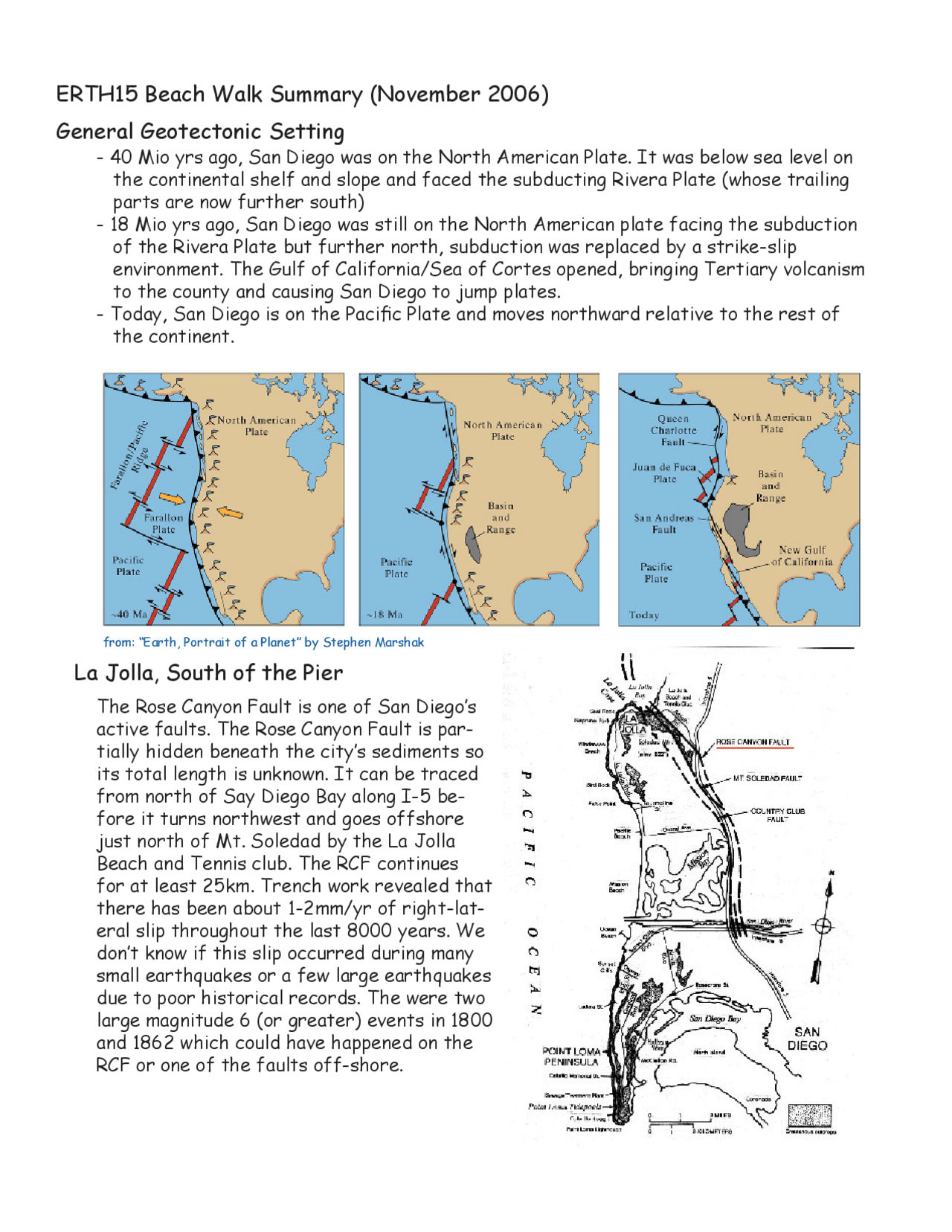 Beach Walk Summary Natural Disasters Sio 15 Docsity