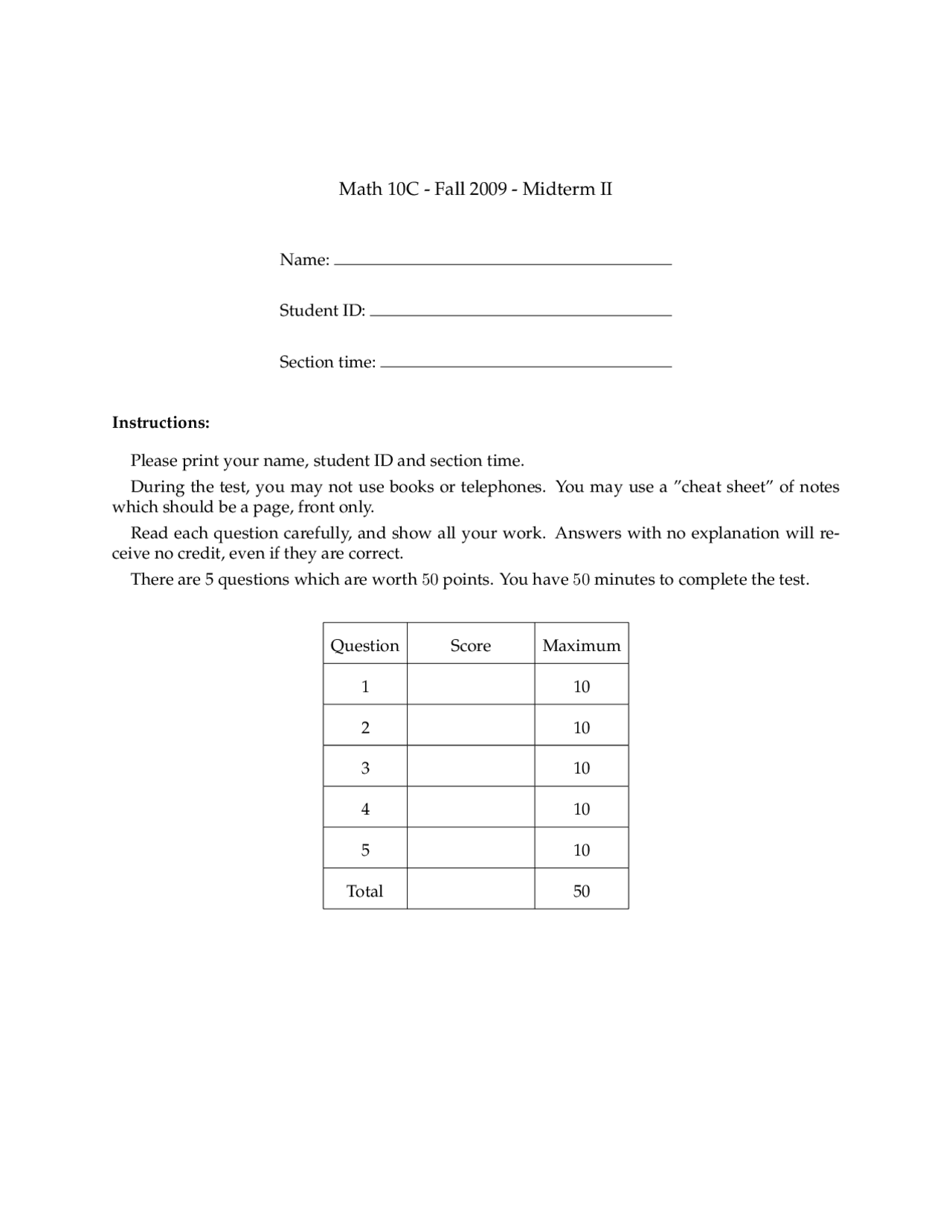 5 Problems On Parallelogram Vectors Examination 2 Math 10c Docsity